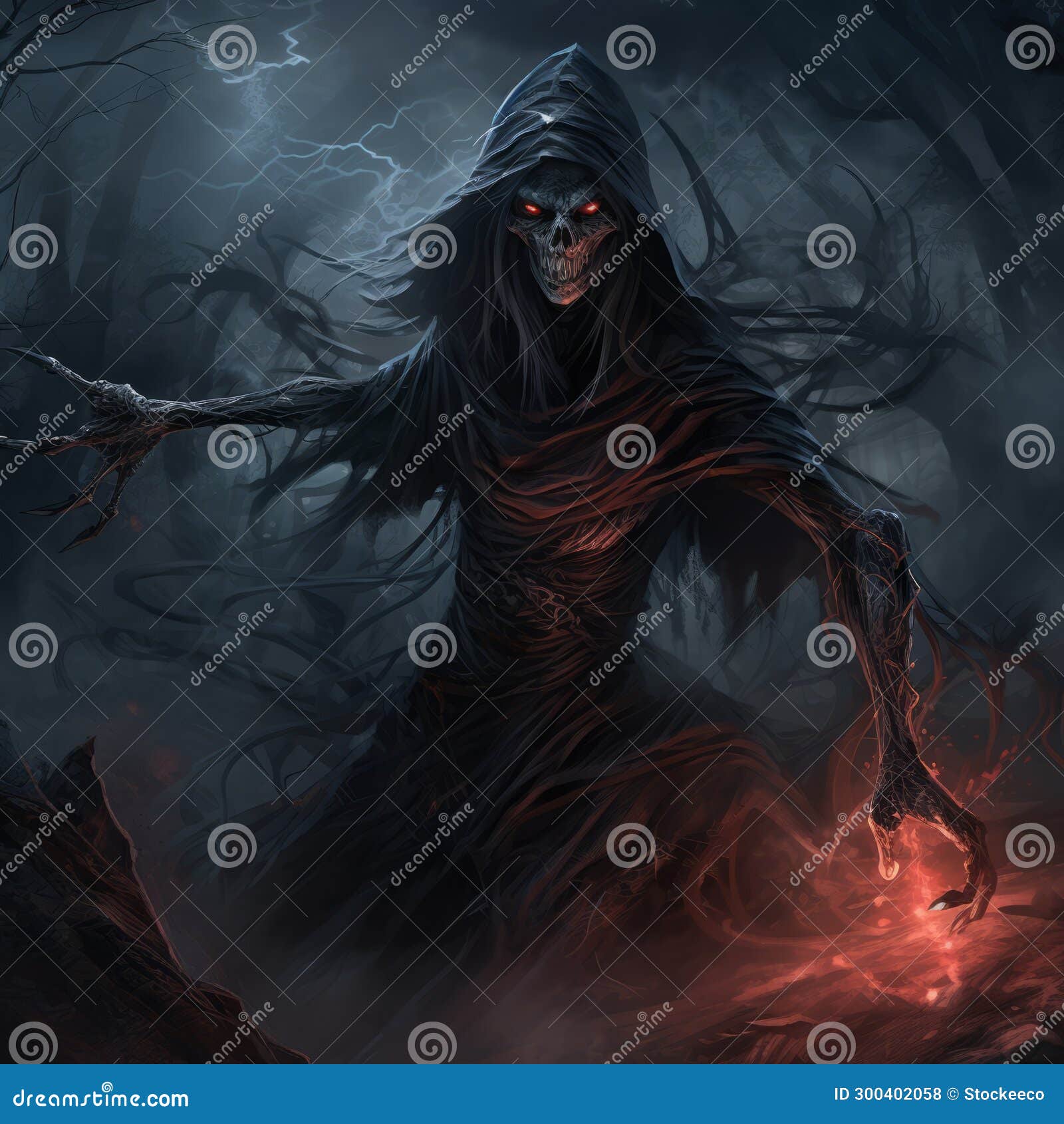 Commission for Realistic and Hyper-detailed Grim Reaper in the Forest ...