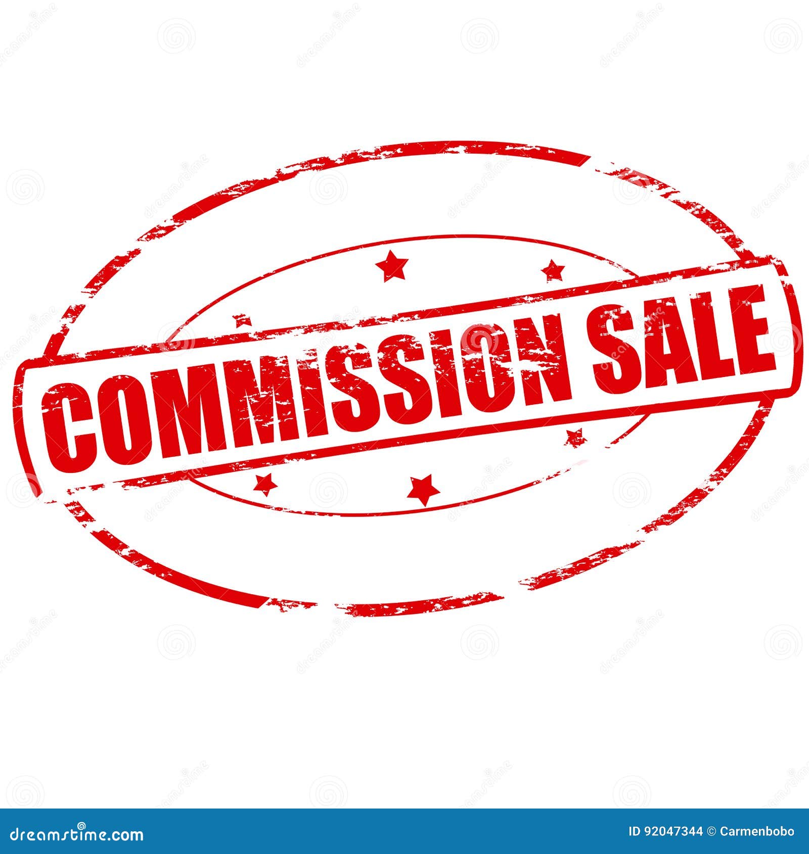 Commission sale stock illustration. Illustration of errand - 92047344