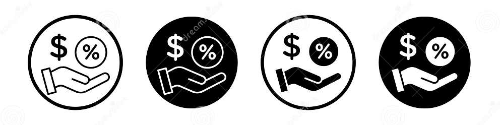 Commission Thin Line Vector Icon Set Stock Vector - Illustration of ...