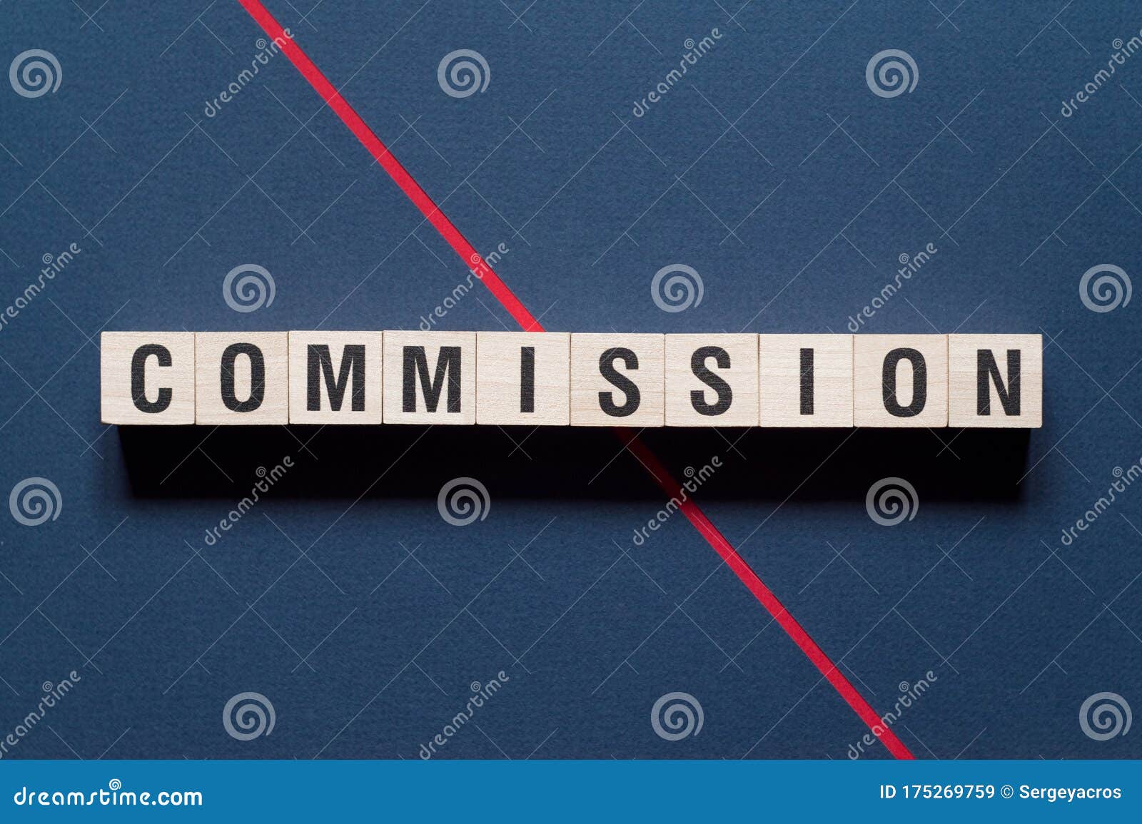 Commission Word Concept on Cubes Stock Image - Image of black, base ...