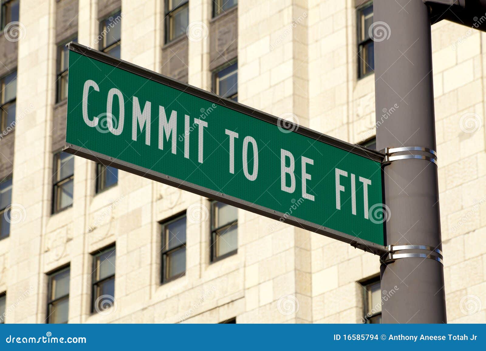 Commit to be Fit sign stock photo. Image of exercise - 16585794