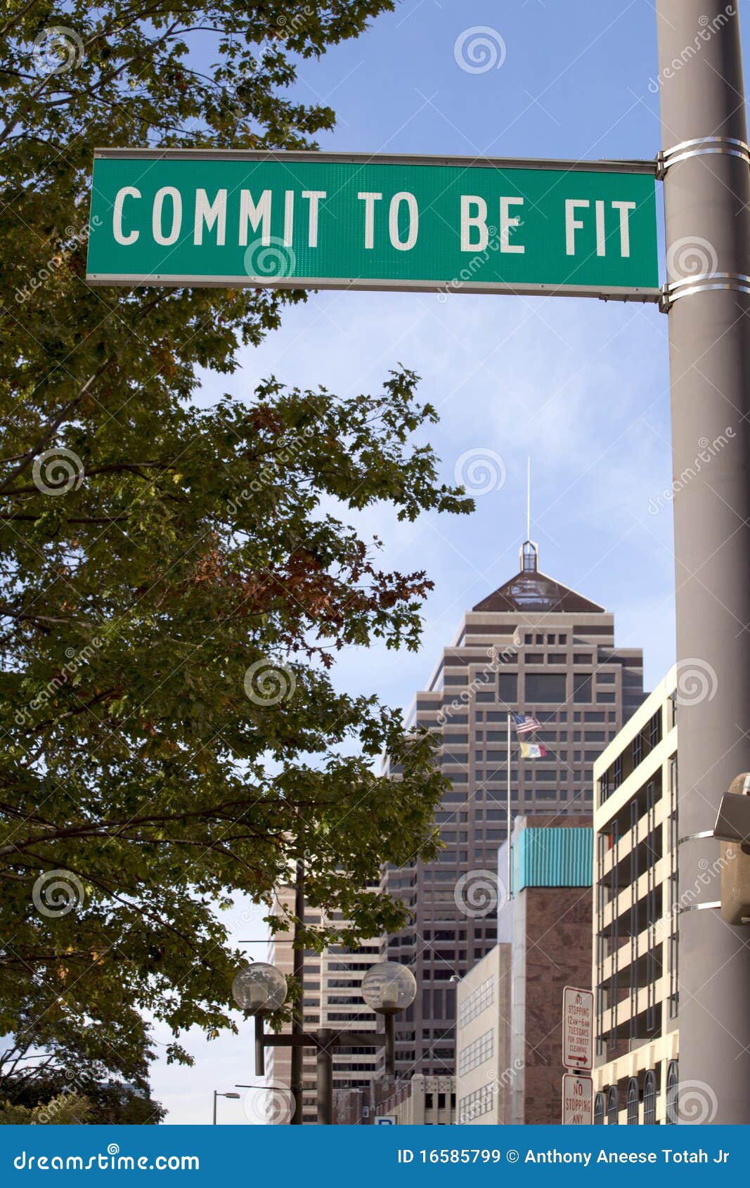 Commit to be Fit sign stock image. Image of endurance - 16585799