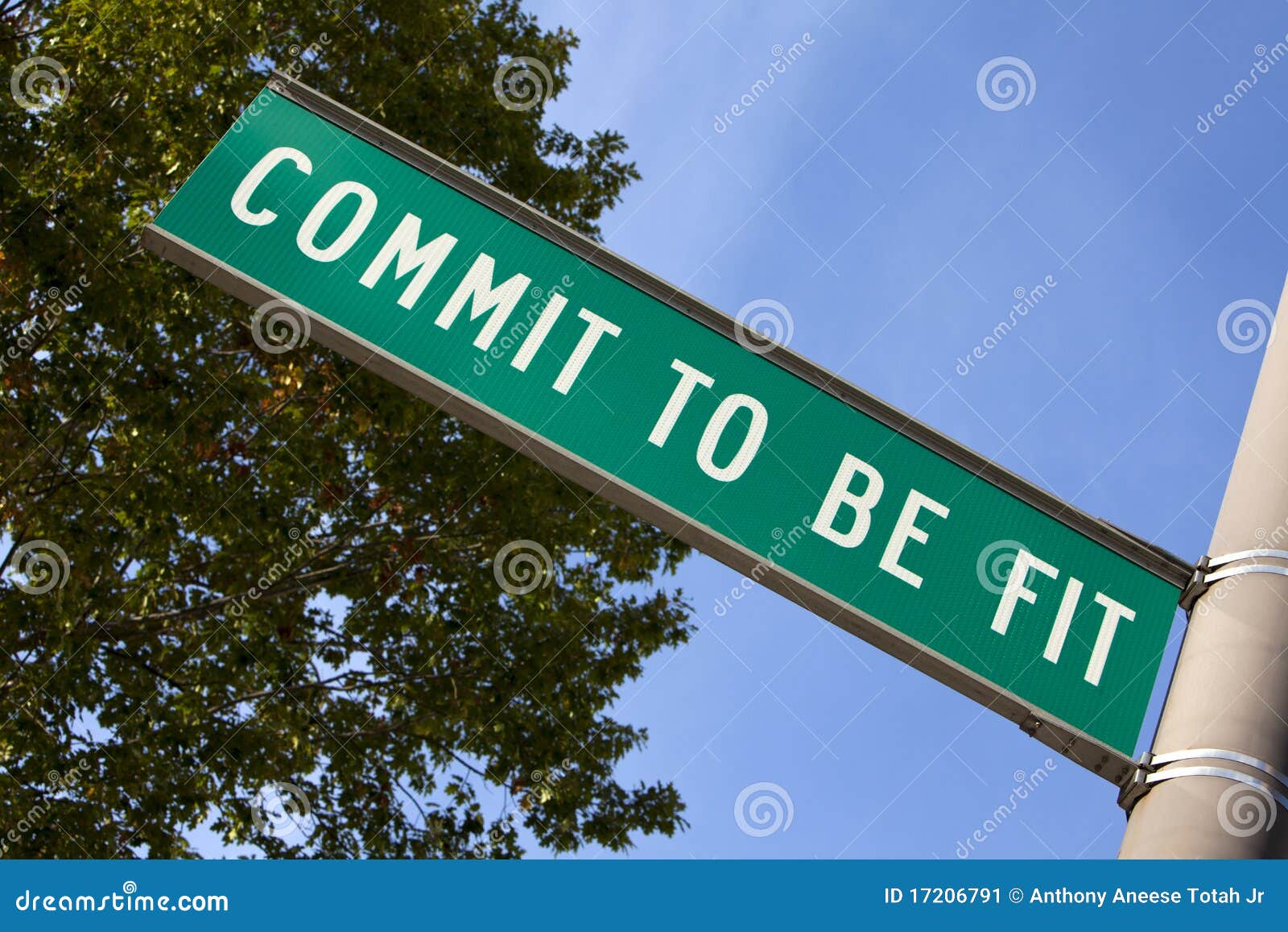 Commit to be Fit sign stock image. Image of healthy, outdoor - 17206791