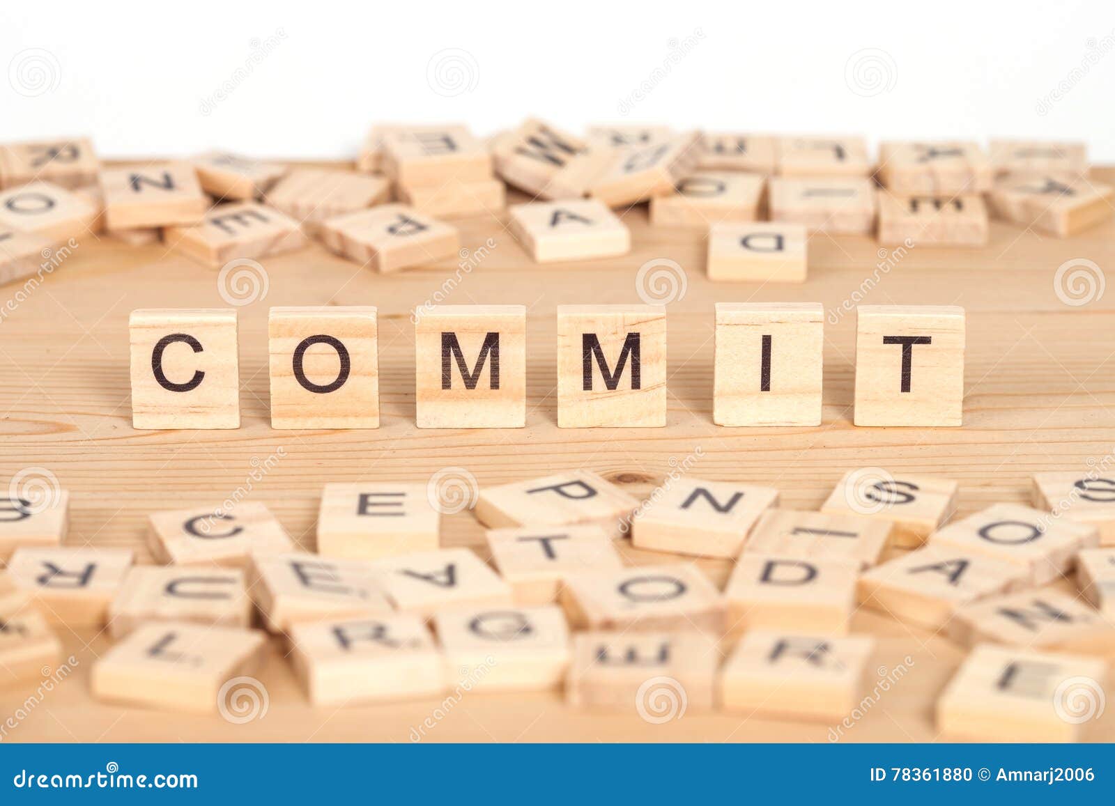 Commit,word Written on Wood Cube Stock Photo - Image of business ...