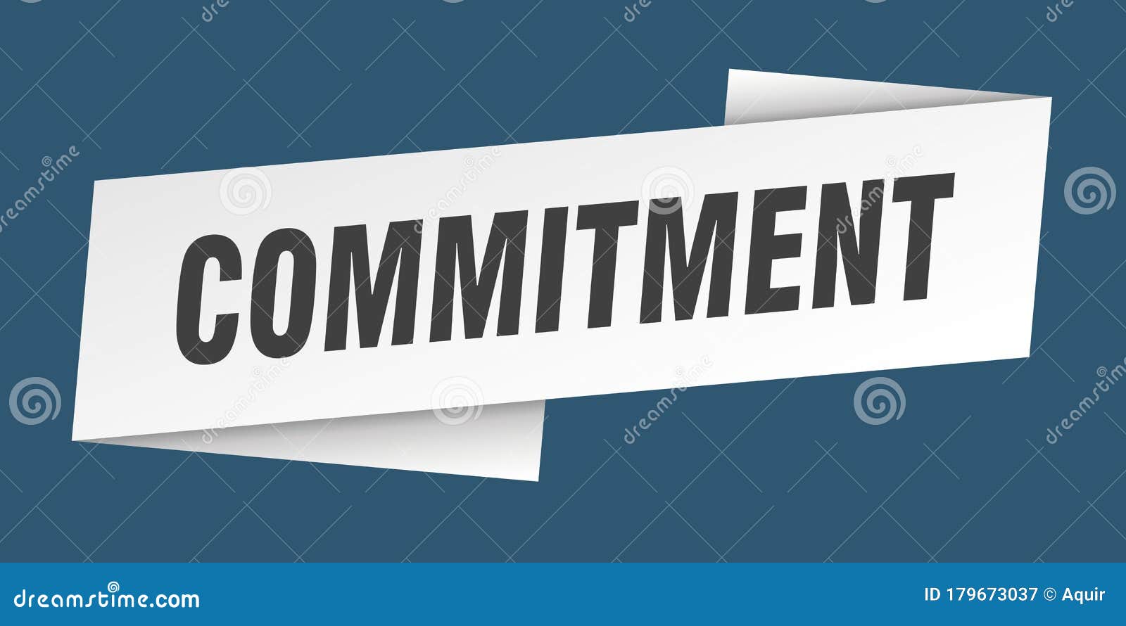 Commitment Banner Template. Commitment Ribbon Label. Vector ...