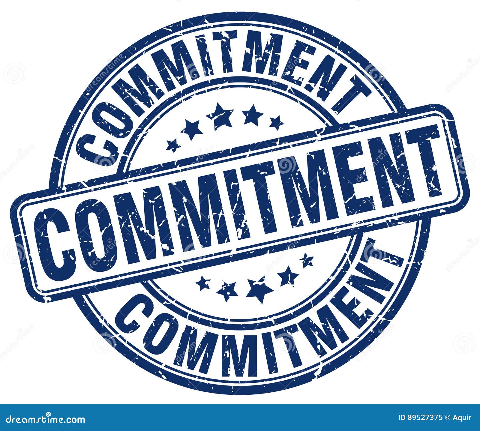 Commitment Blue Grunge Stamp Stock Vector - Illustration of stamp ...