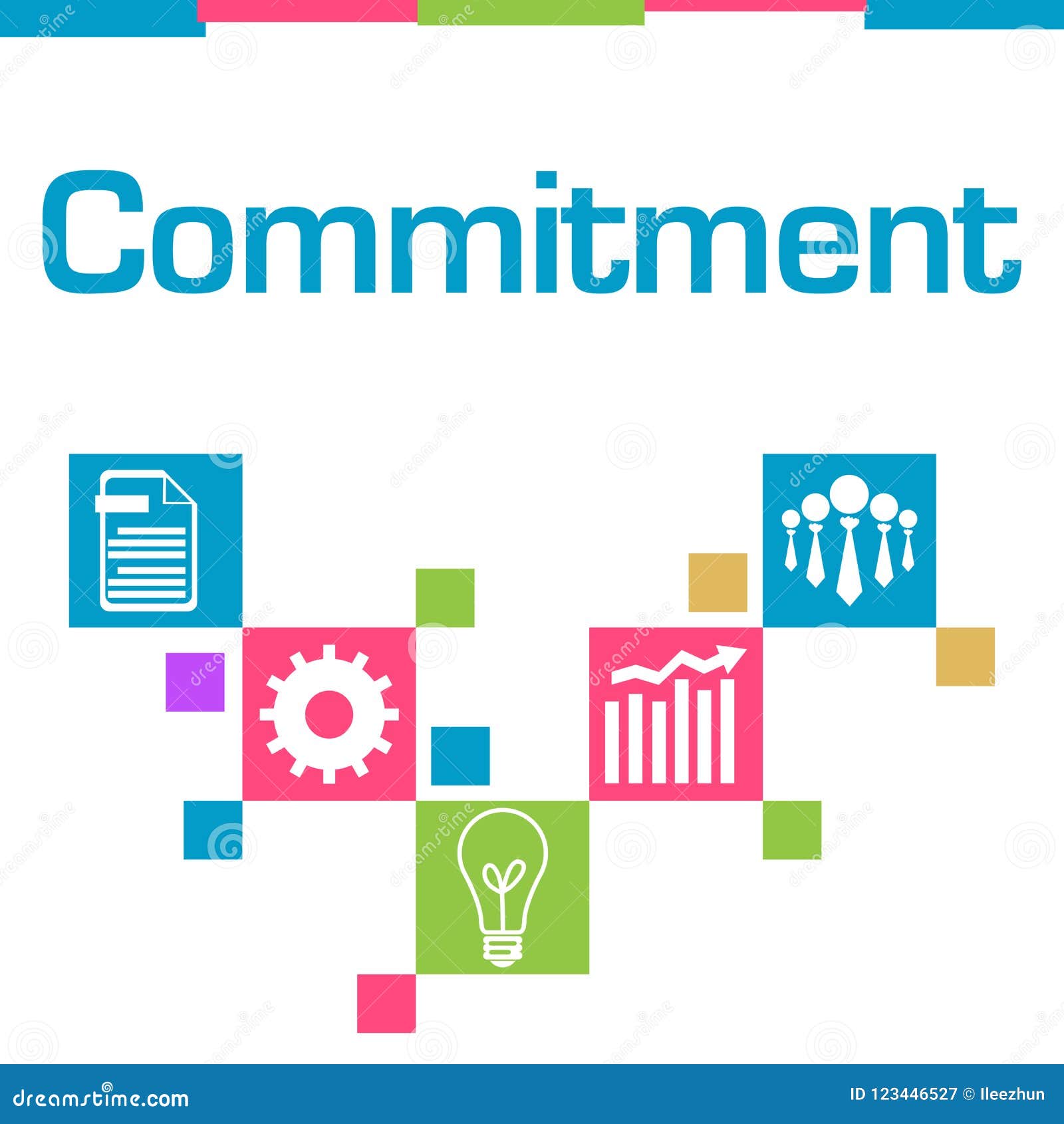 Commitment Colorful Squares Symbols Stock Illustration - Illustration ...