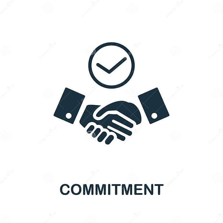 Commitment Icon Monochrome Simple Element From Core Value Collection