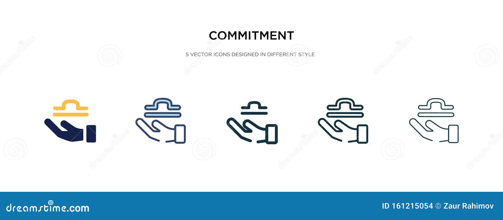 Commitment Icon In Different Style Vector Illustration Two Colored And