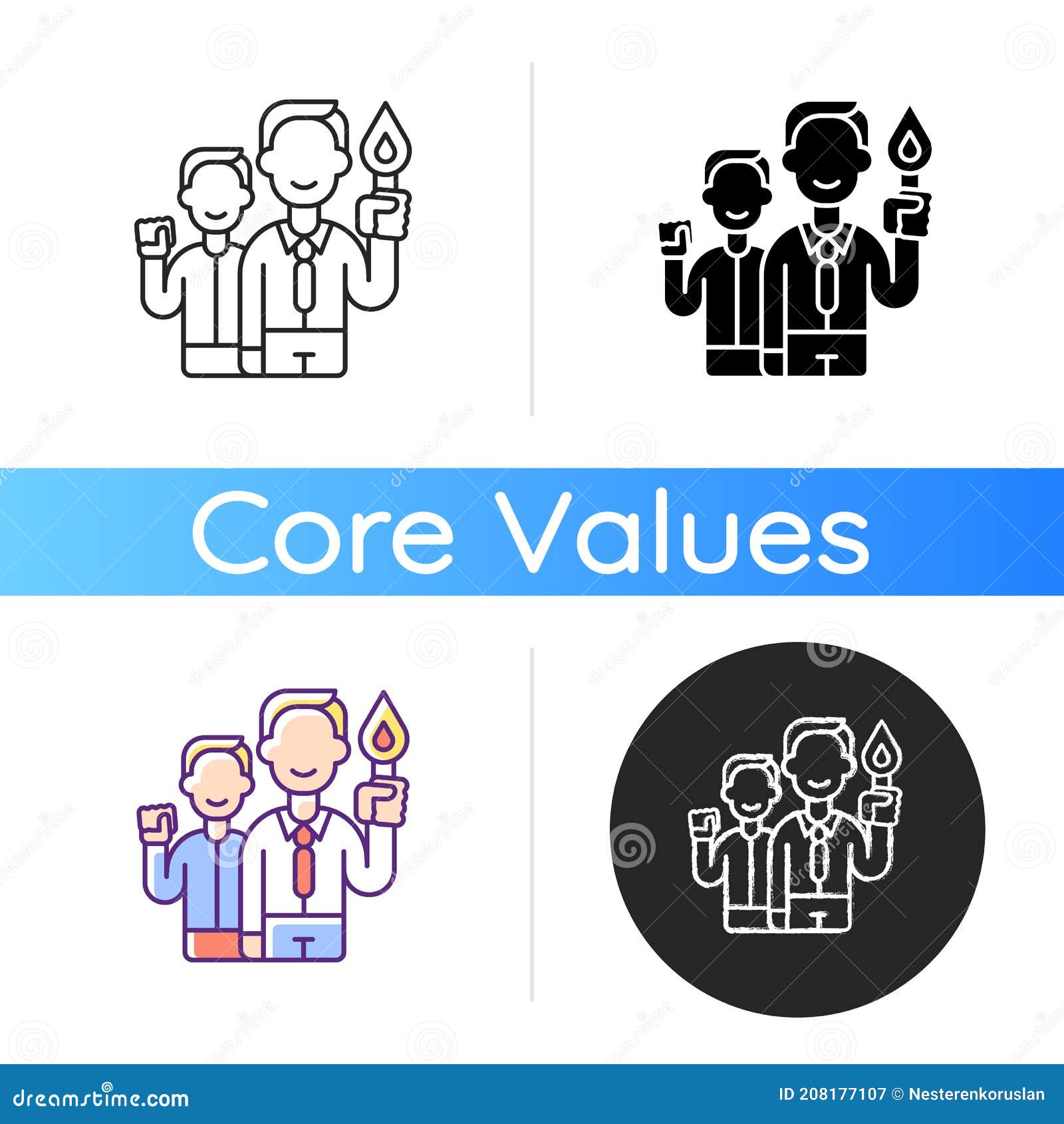 Commitment icon stock vector. Illustration of linear - 208177107