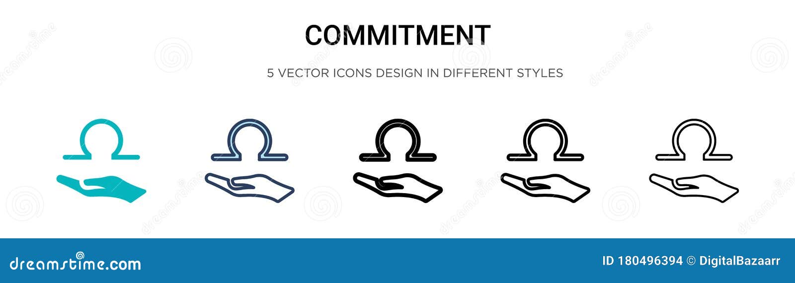 Commitment Icon In Filled Thin Line Outline And Stroke Style Vector