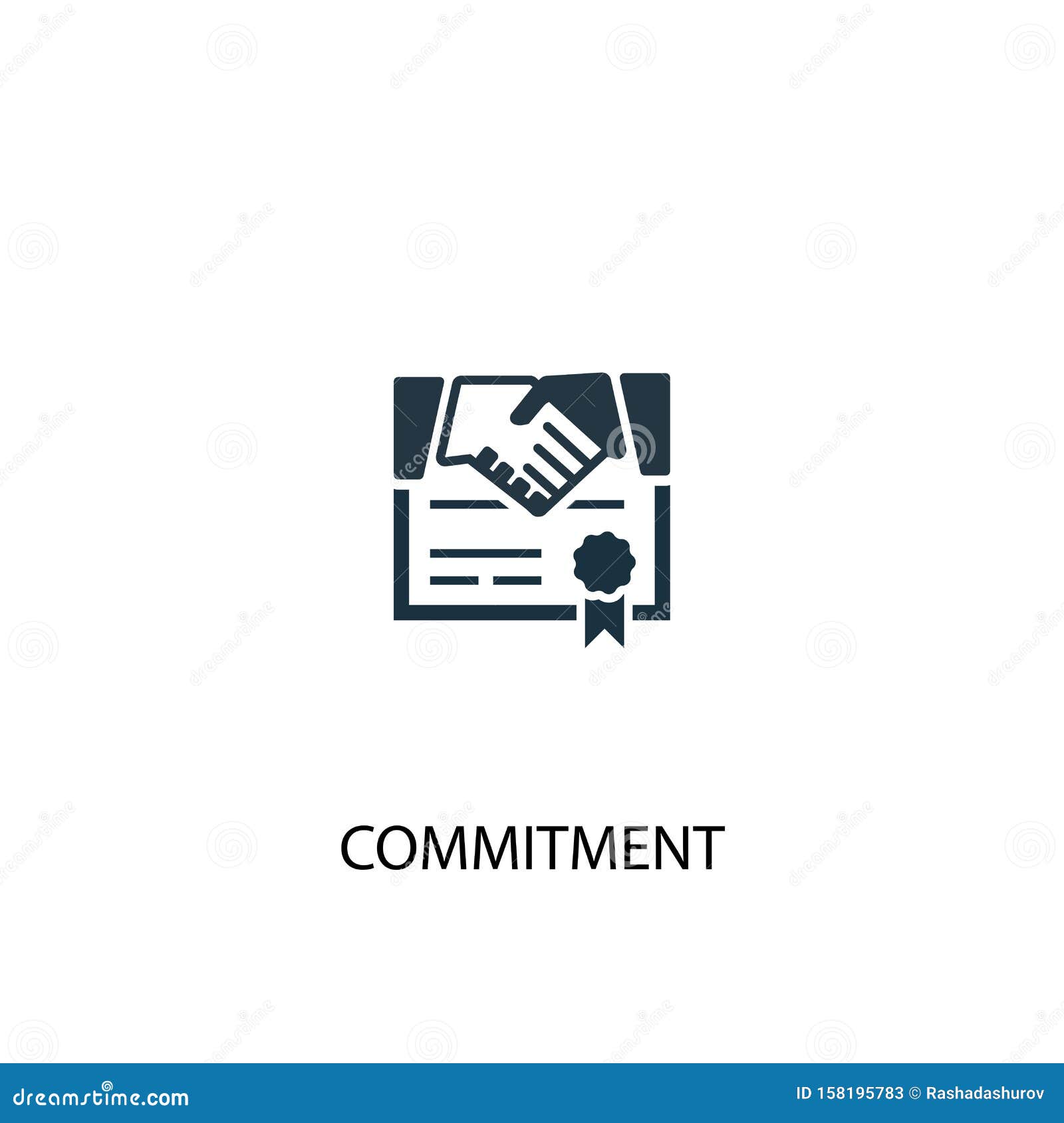 Commitment Icon Simple Element Stock Vector Illustration Of Design