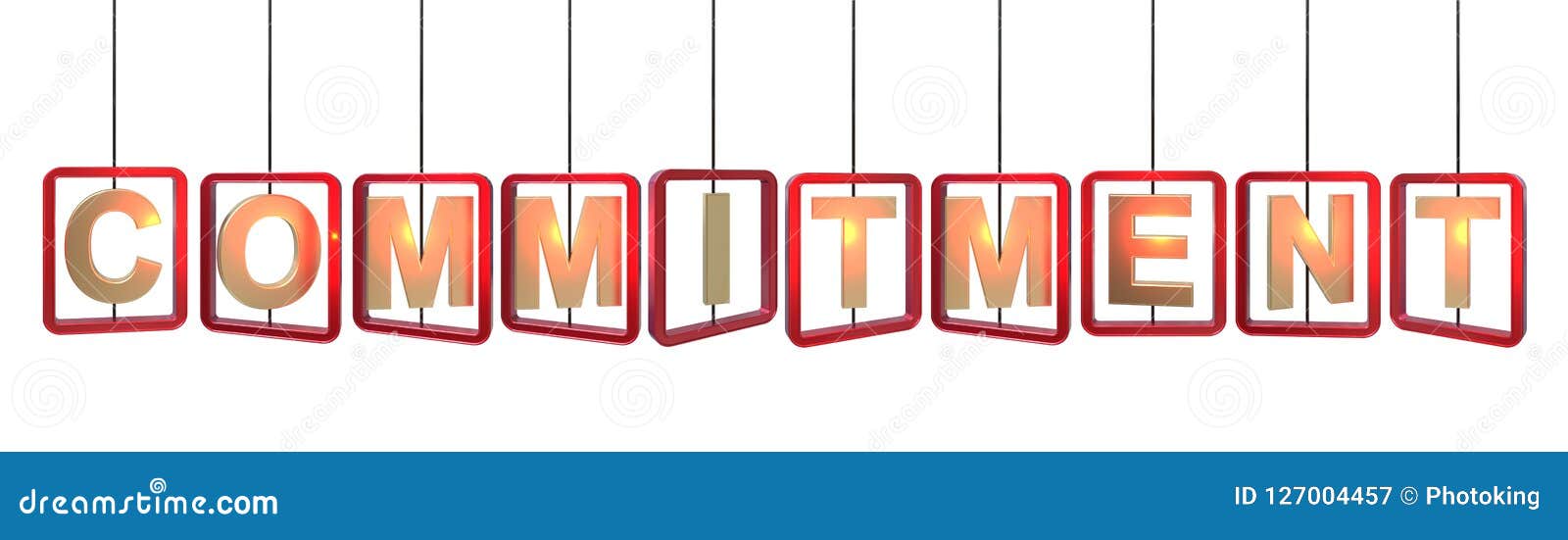 Commitment letters hanging stock illustration. Illustration of ...