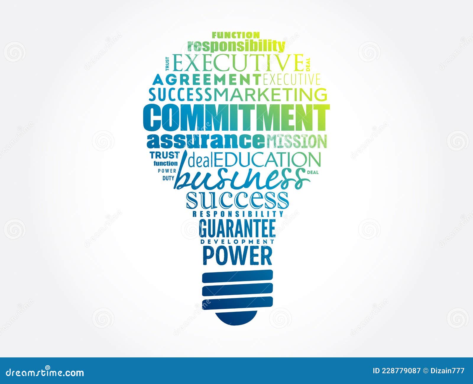 Commitment Light Bulb Word Cloud Collage Royalty-Free Stock Photography ...