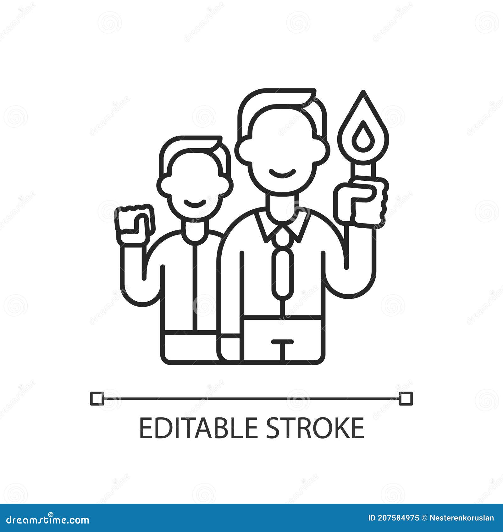 Commitment Linear Icons, Signs, Symbols Vector Line Illustration Set ...