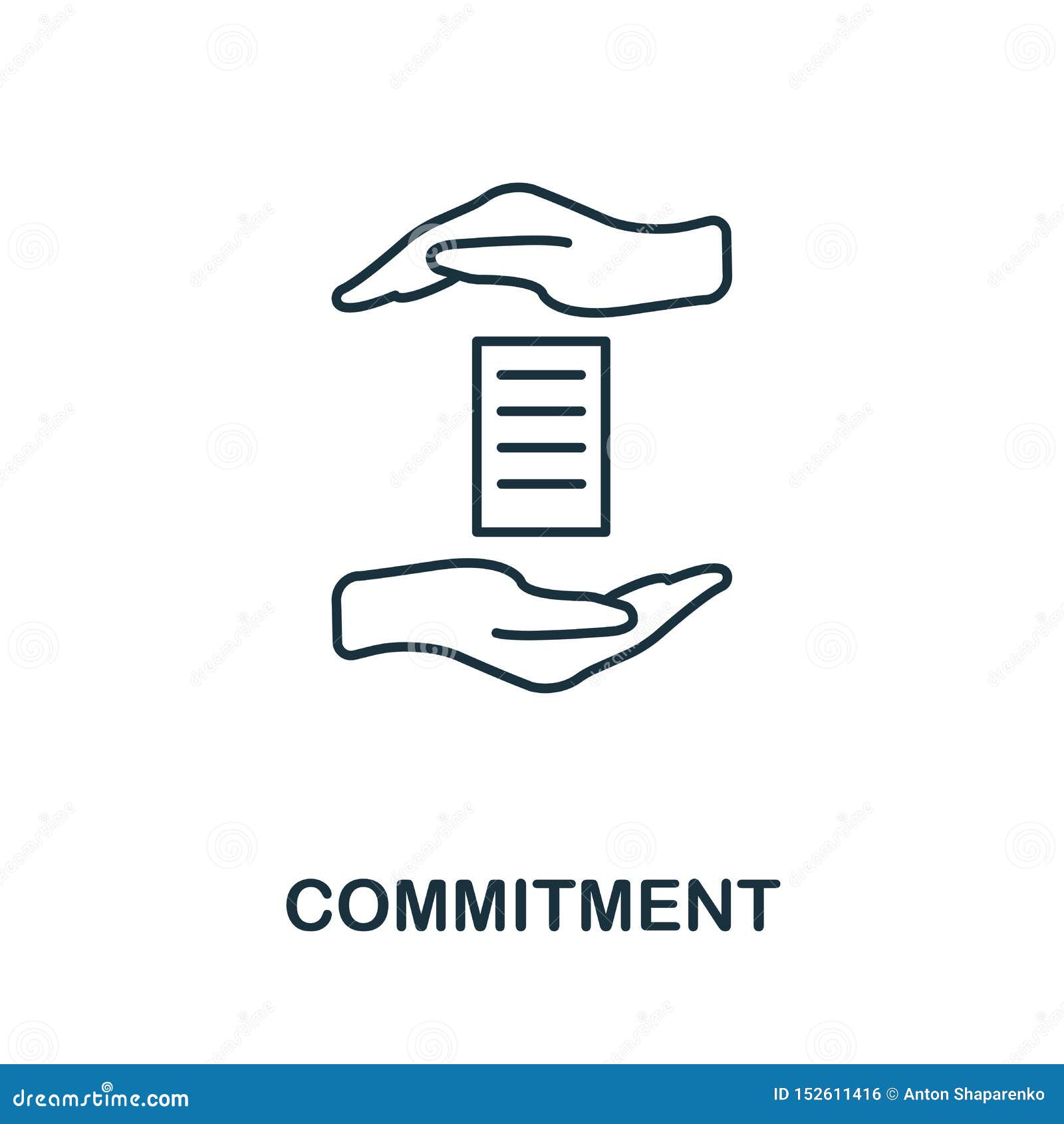Commitment Outline Icon Thin Line Concept Element From Business Management Icons Collection
