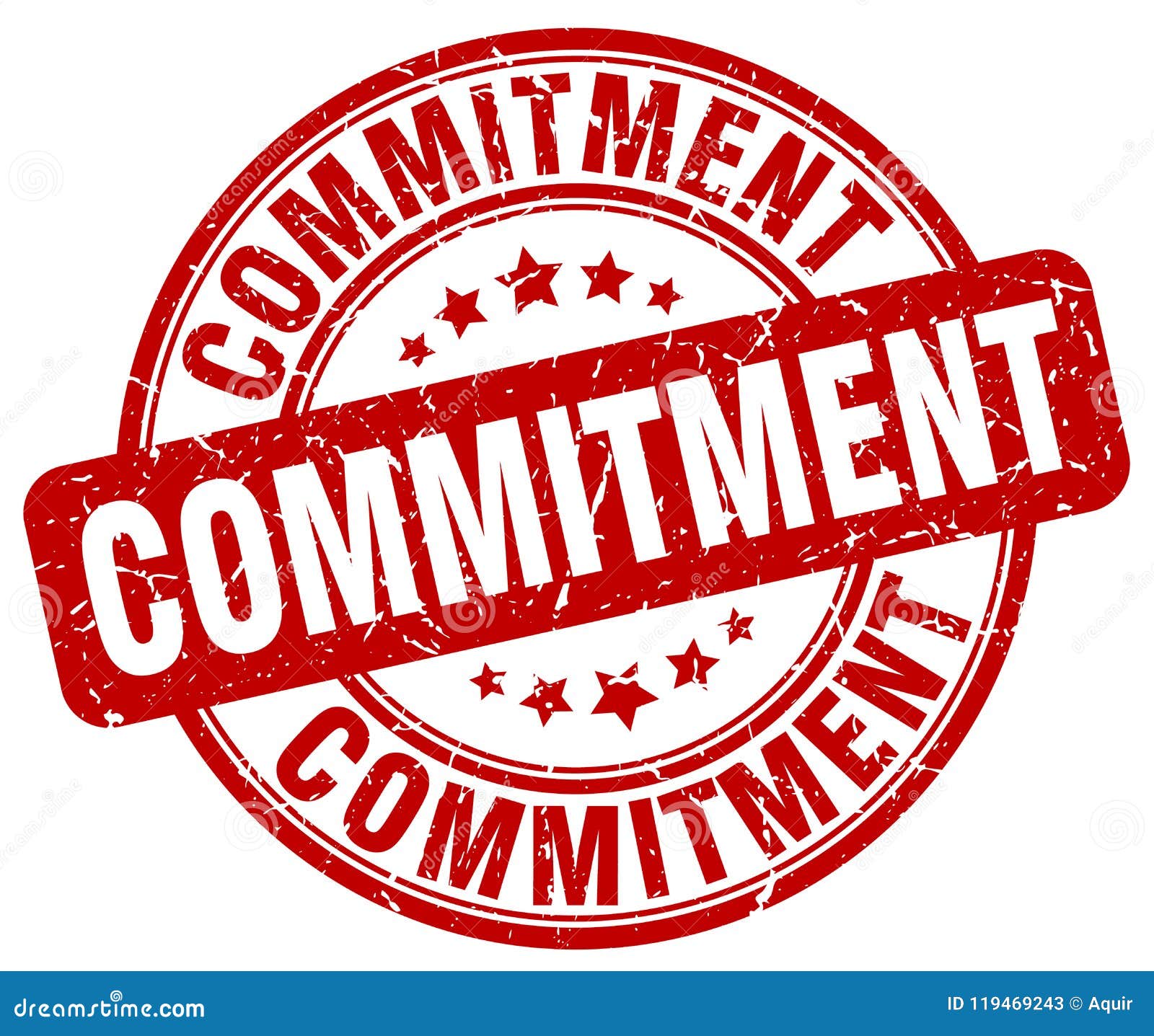 Commitment red stamp stock vector. Illustration of label - 119469243