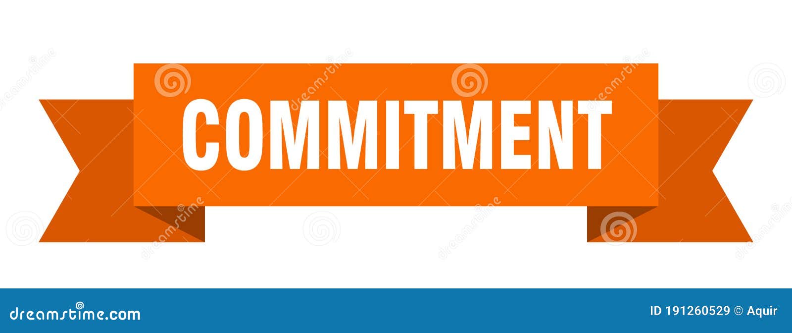 Commitment ribbon. stock vector. Illustration of sticker - 191260529