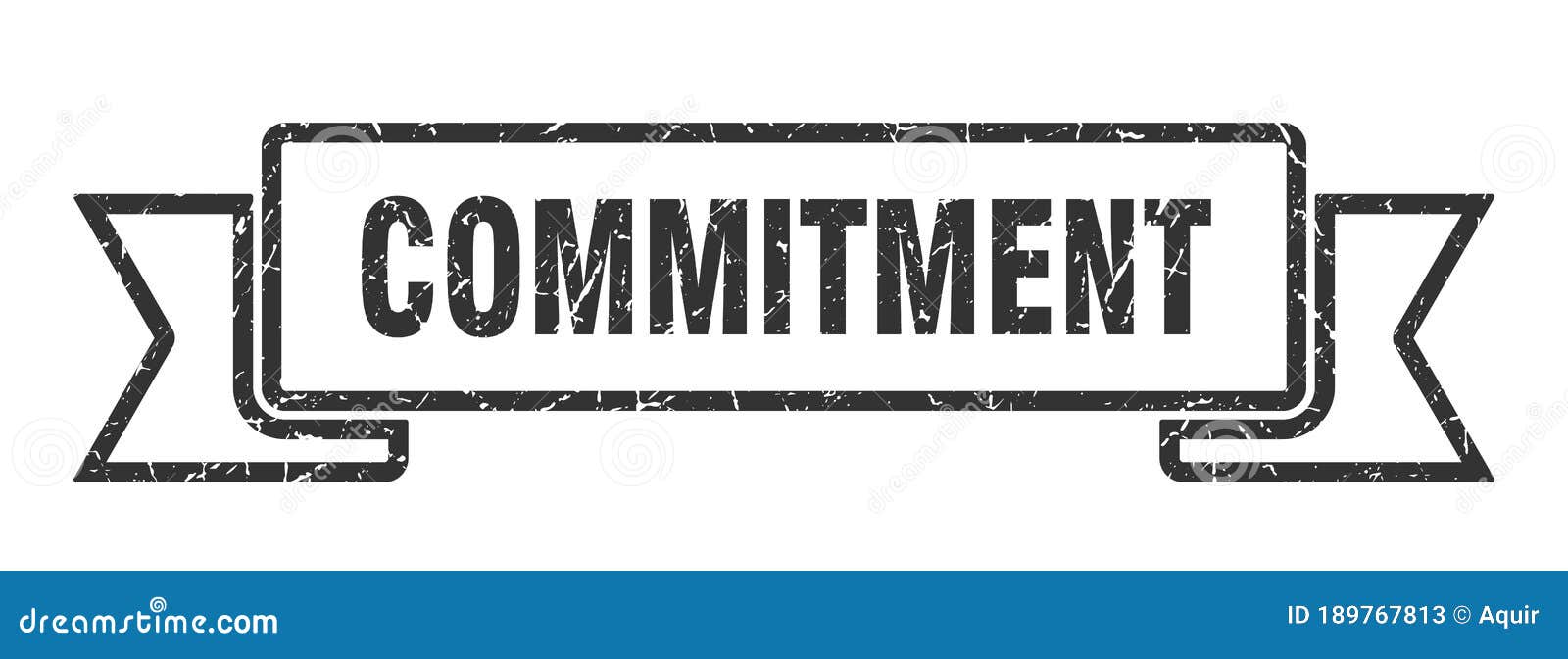 Commitment Ribbon. Commitment Grunge Band Sign Stock Vector ...