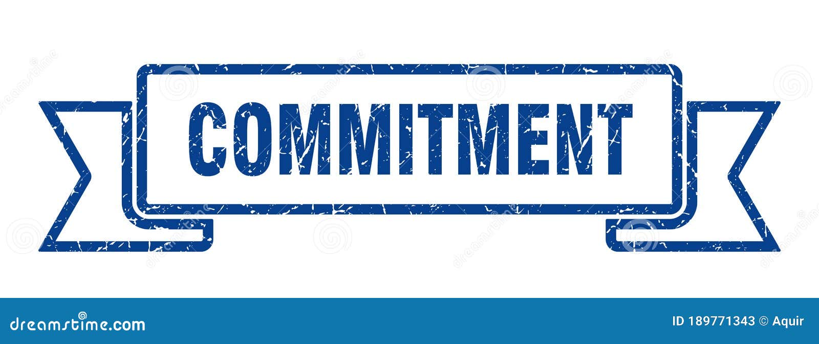 Commitment Ribbon. Commitment Grunge Band Sign Stock Vector ...