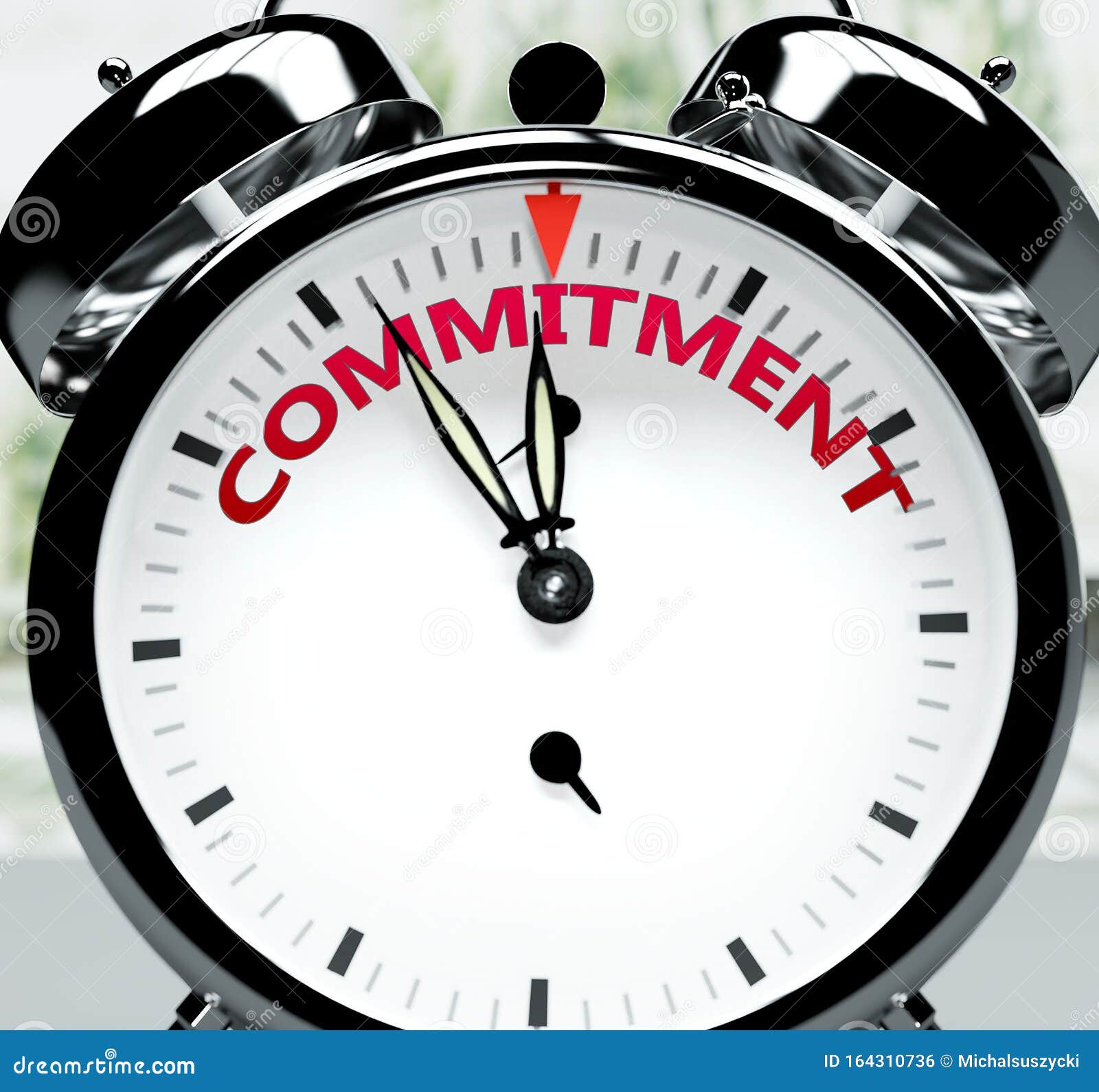Commitment Soon, almost There, in Short Time - a Clock Symbolizes a ...
