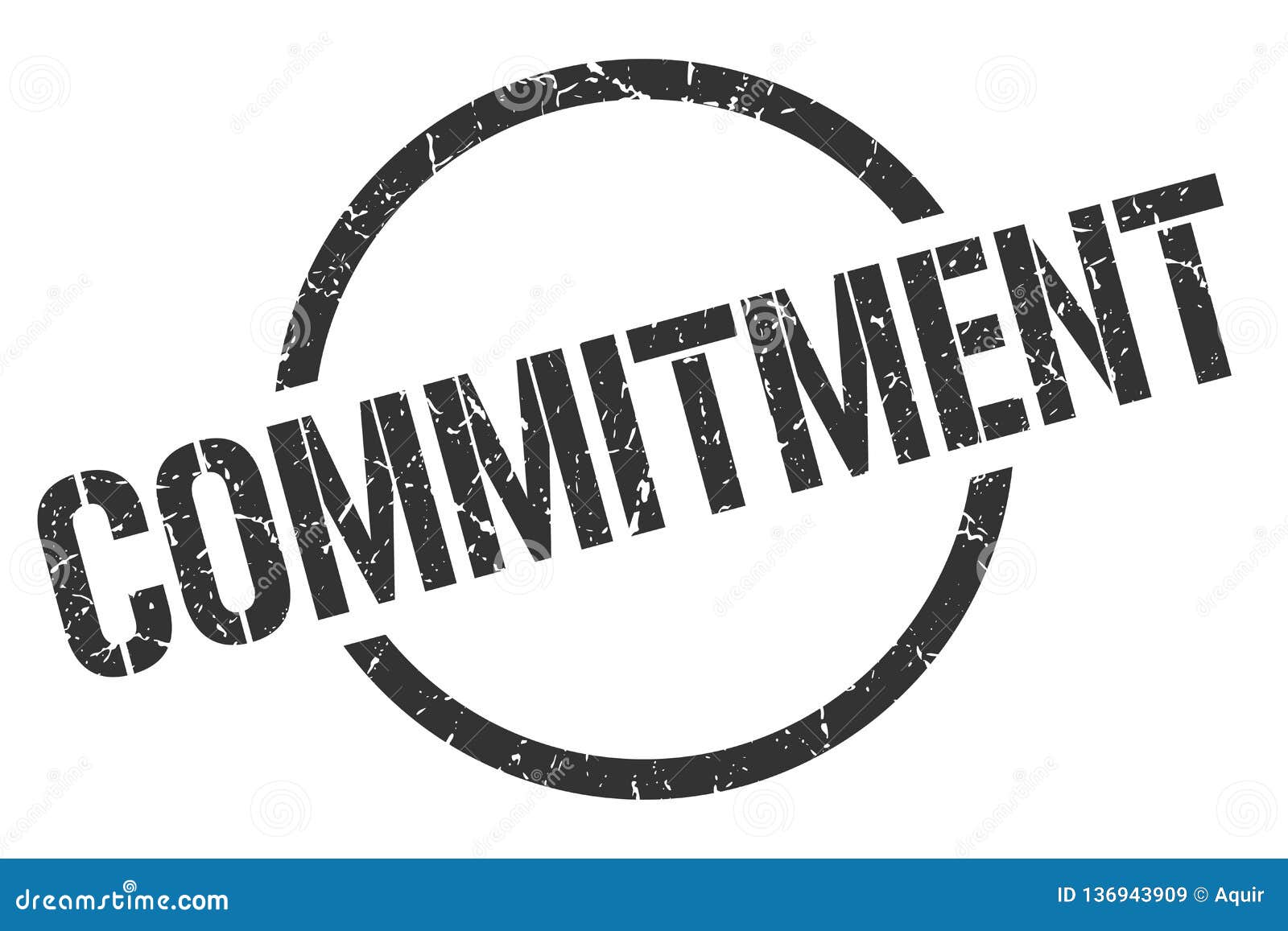 Commitment stamp stock vector. Illustration of stamp - 136943909