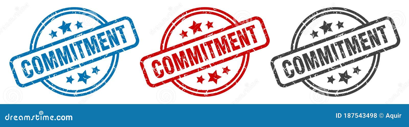 Commitment Stamp. Commitment Round Isolated Sign Stock Vector ...