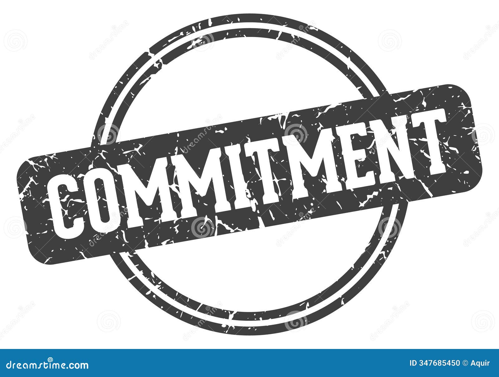 Commitment stamp stock vector. Illustration of rubber - 347685450