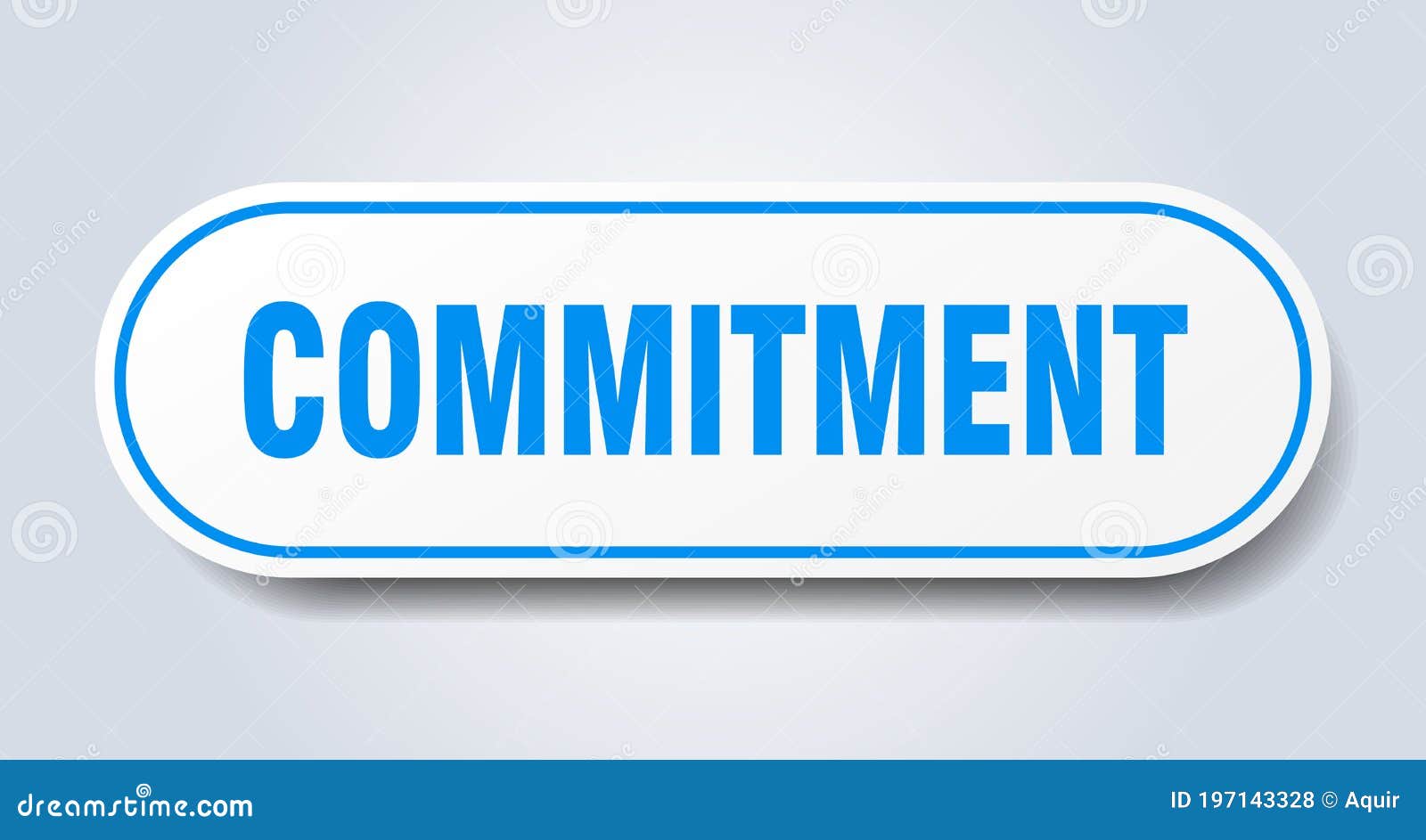 Commitment sticker. stock vector. Illustration of rounded - 197143328