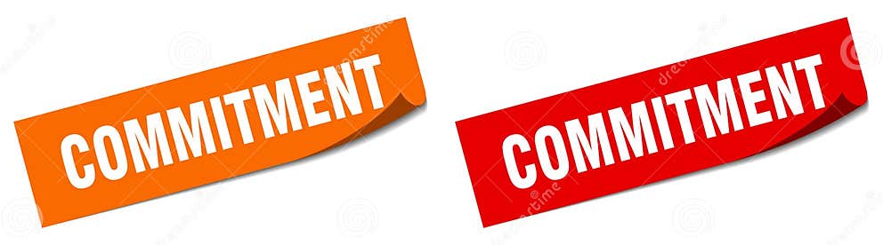Commitment Sticker. Commitment Sign Set Stock Vector - Illustration of ...