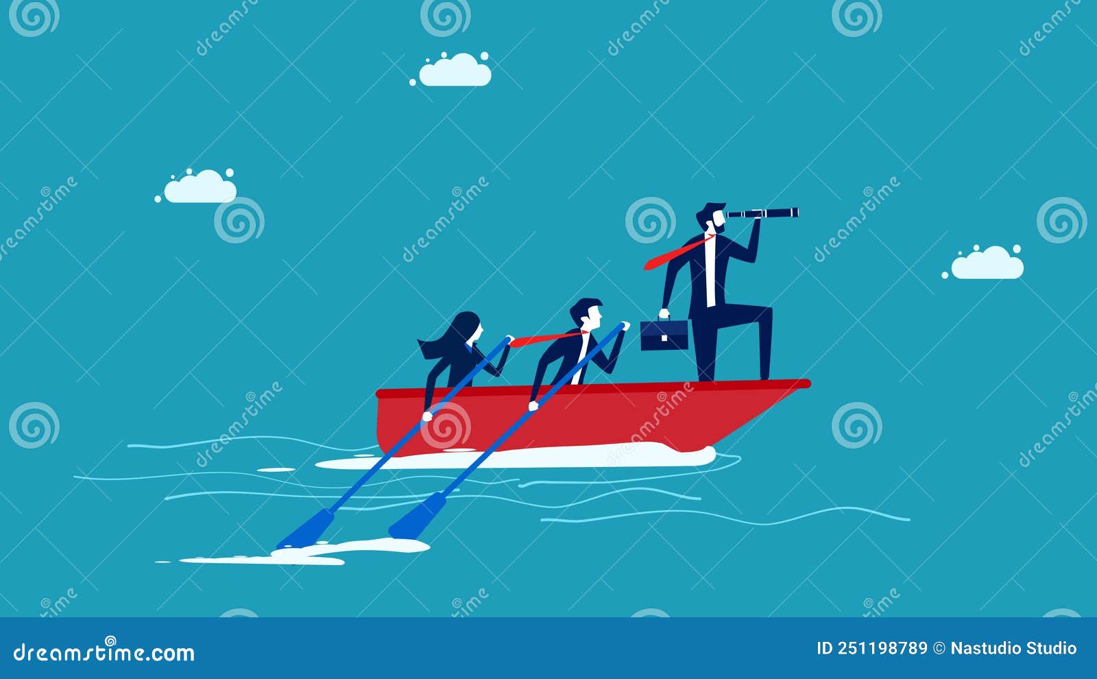 Commitment and Teamwork. Leaders and Business Teams are Moving the Ship ...