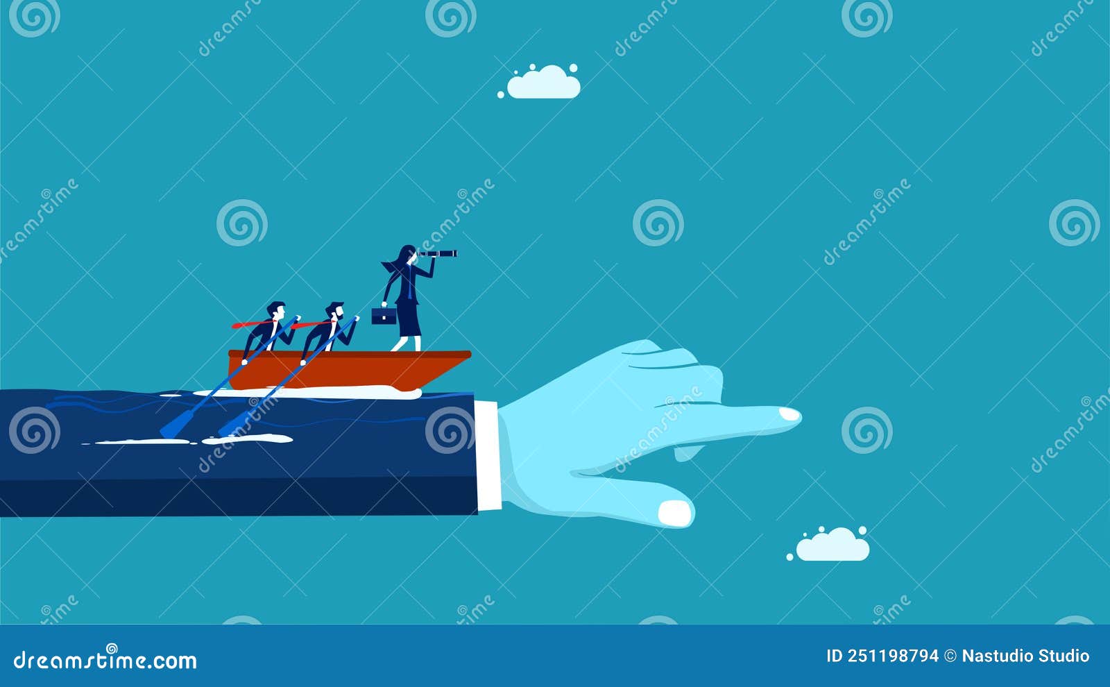 Commitment and Teamwork. Leaders and Business Teams are Moving the Ship ...