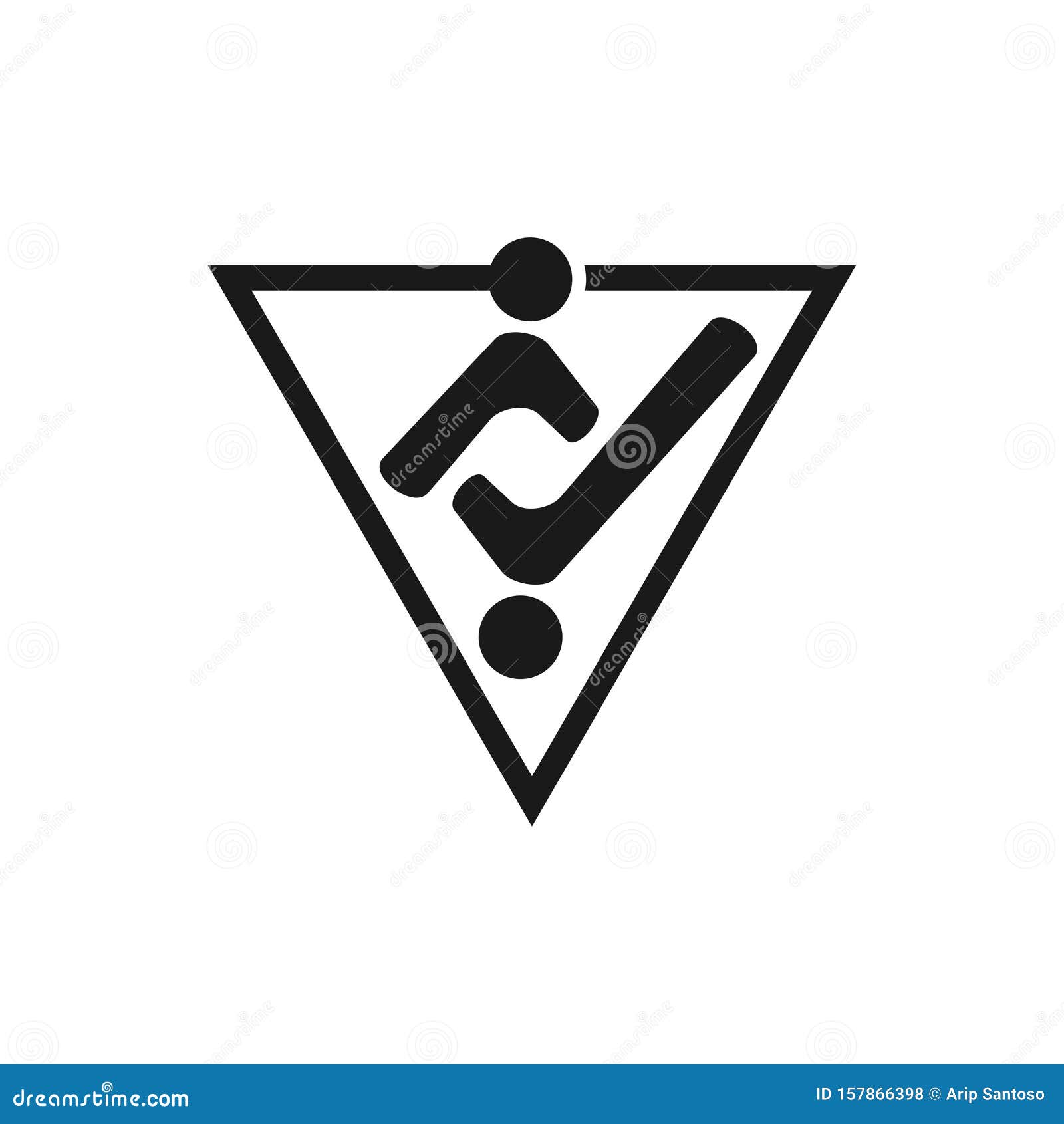 Triangle Commitment Teamwork Together Black Logo Stock Vector ...