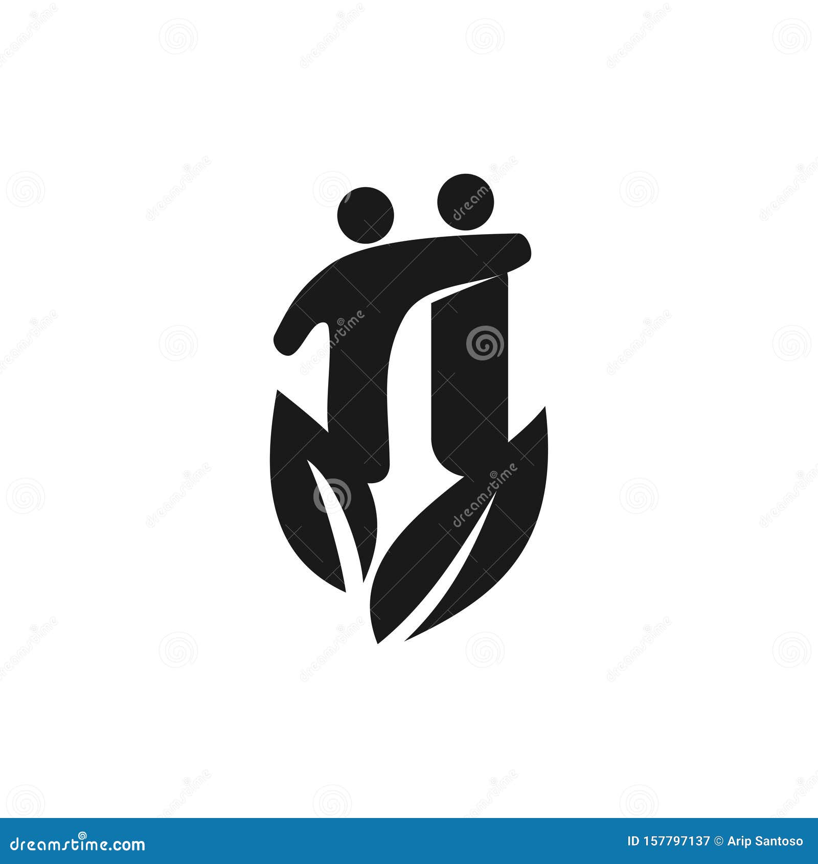 Commitment Teamwork Together Business Black Logo Illustration Vector ...