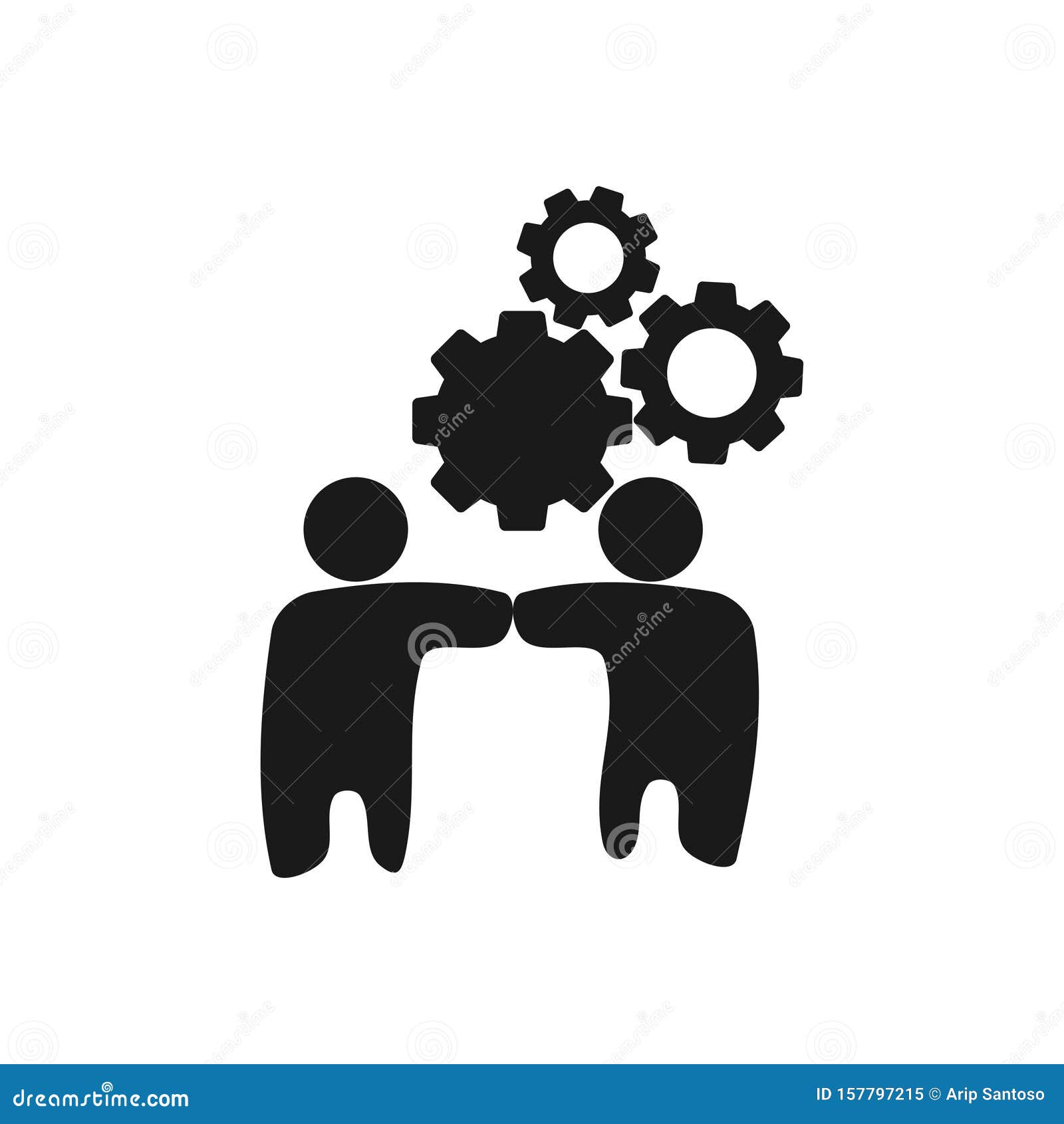 Commitment Teamwork Together Business Black Logo Illustration Vector ...