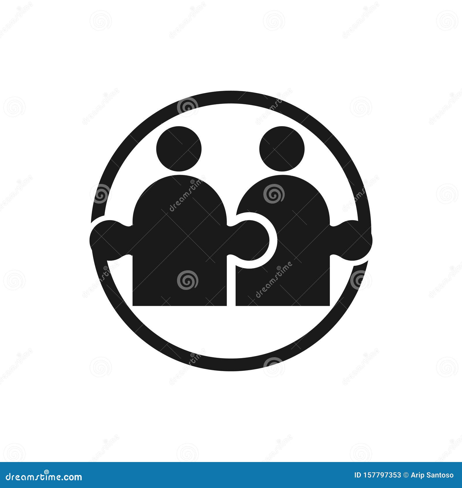 Commitment Teamwork Together Business Black Logo Illustration Vector ...