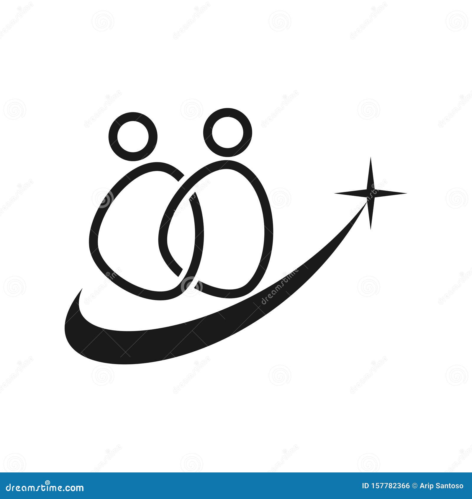 Commitment Teamwork Together Business Black Logo Illustration Vector ...