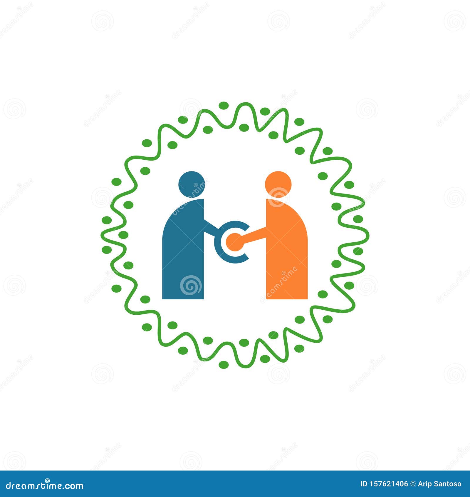 Commitment Teamwork Together Business Logo Illustration Vector Stock ...