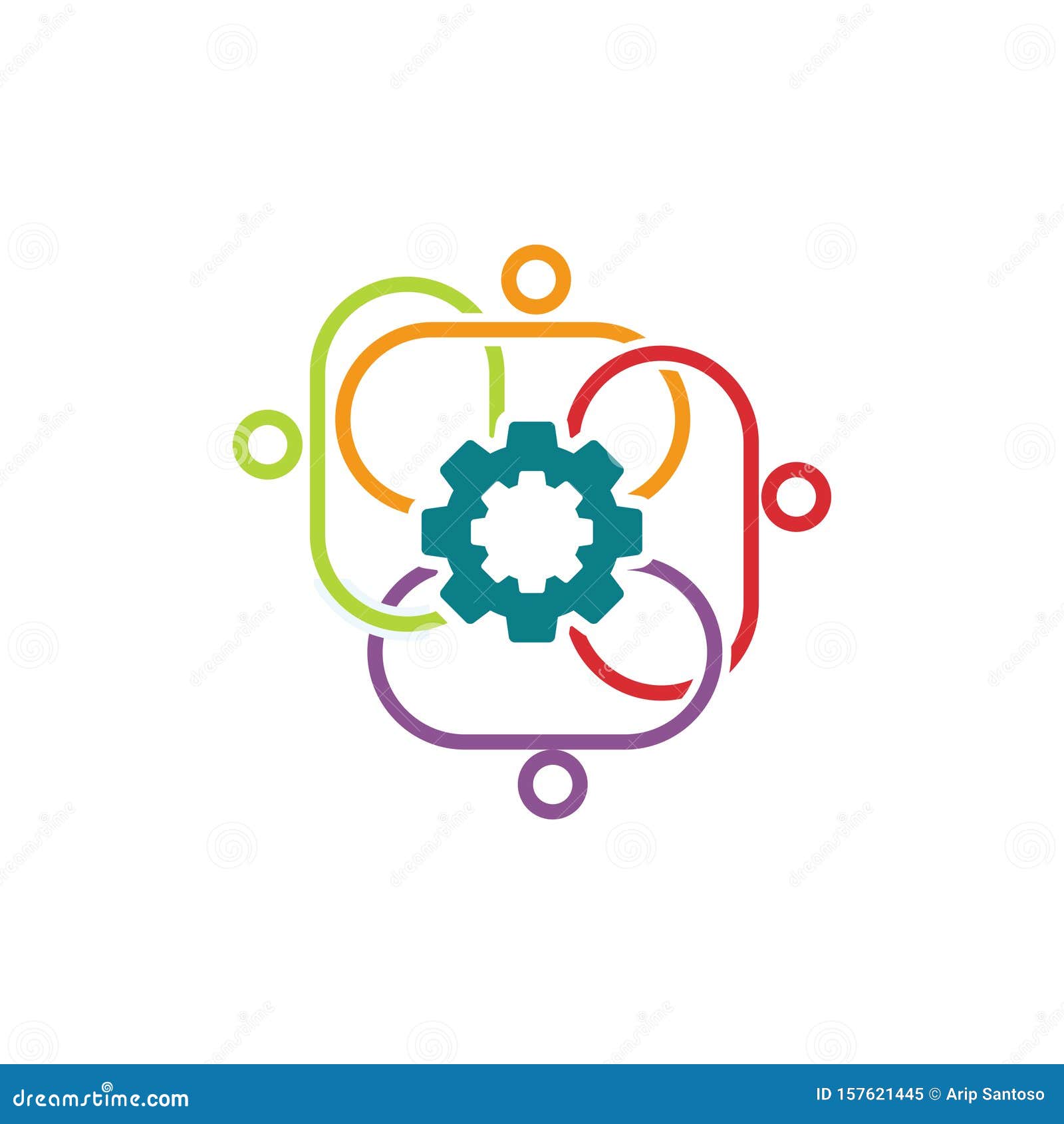 Commitment Teamwork Together Business Logo Illustration Vector Stock ...