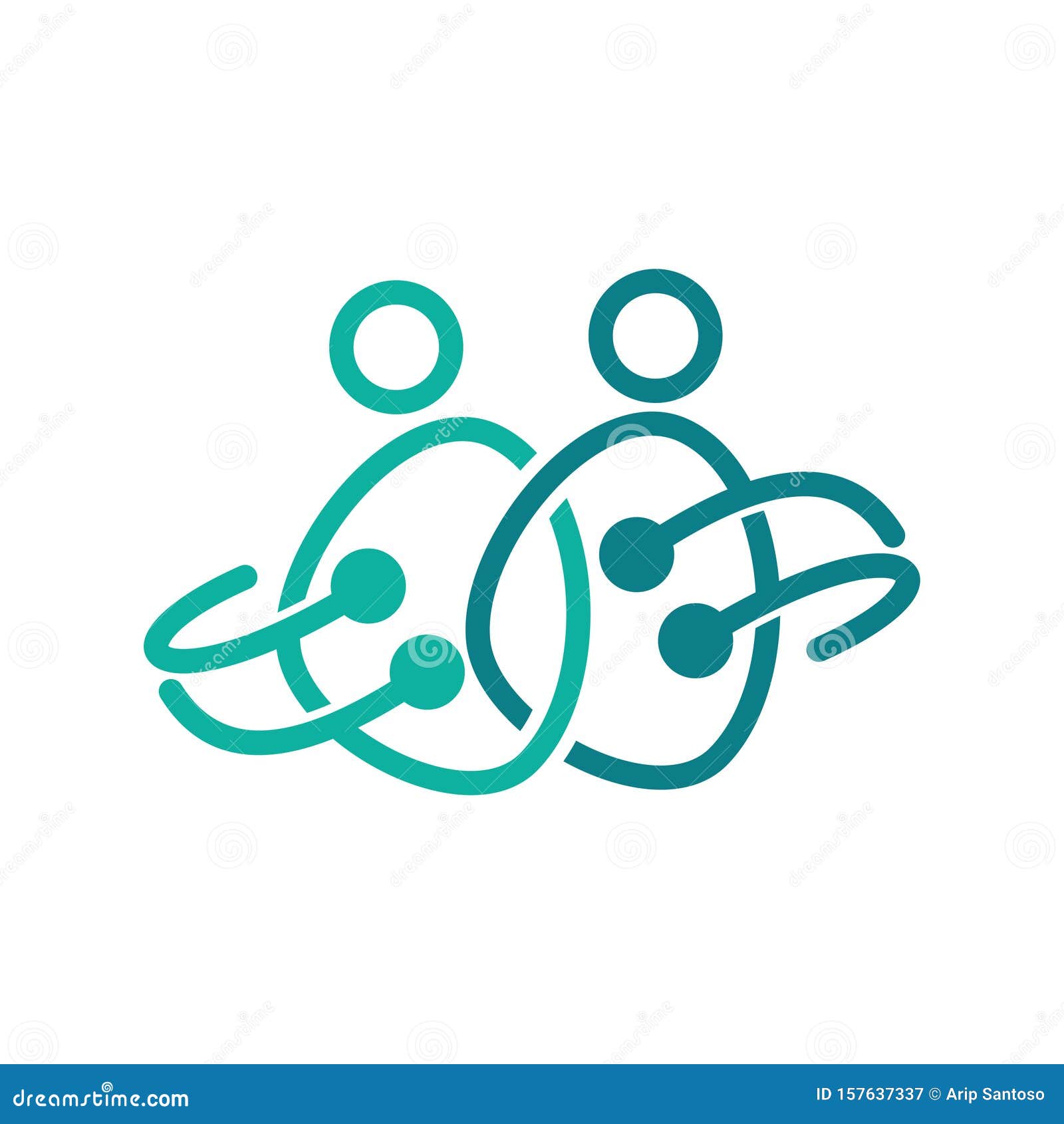 Commitment Teamwork Together Business Logo Illustration Vector Stock ...