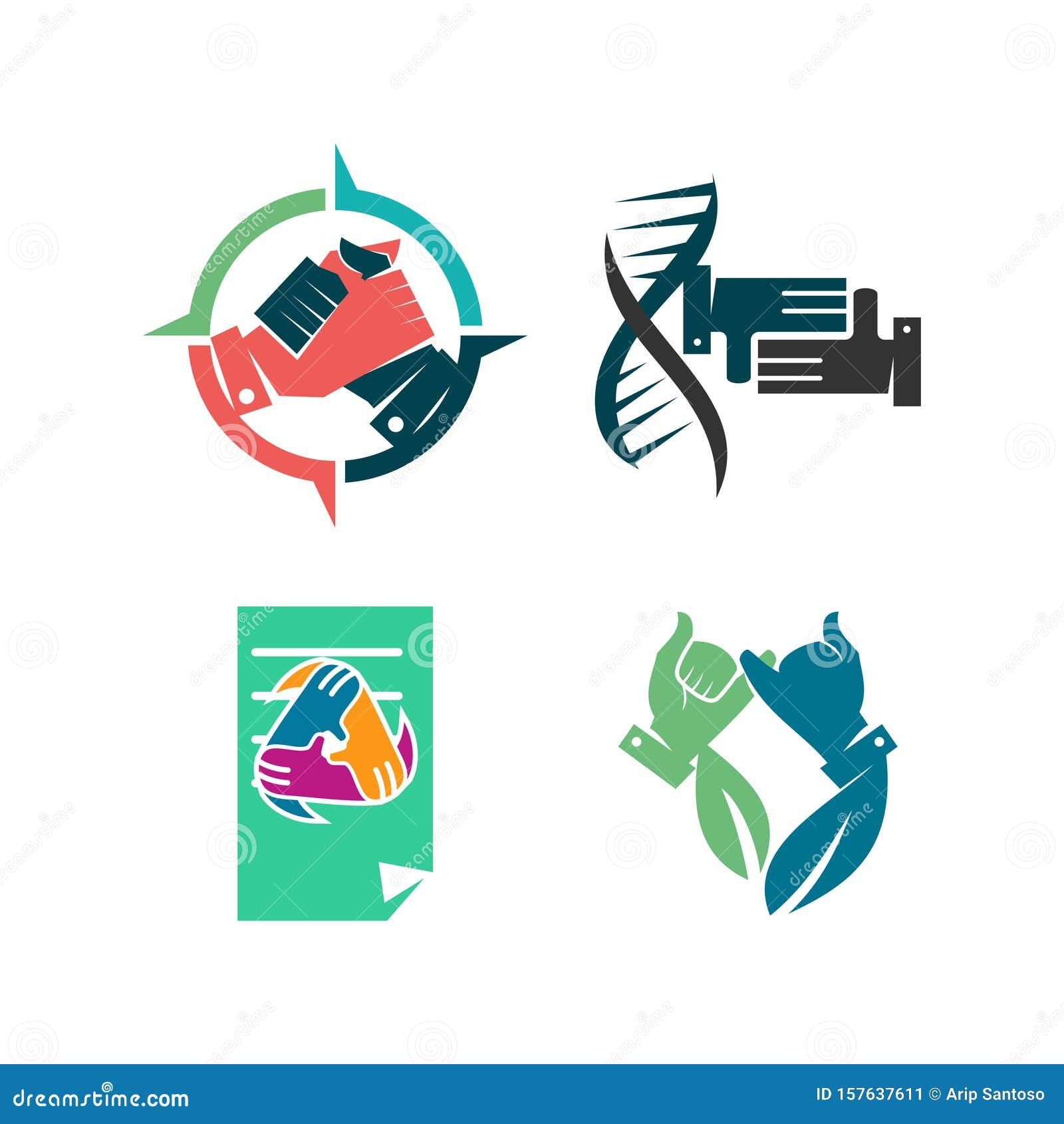 Commitment Teamwork Together Business Logo Illustration Vector Stock ...