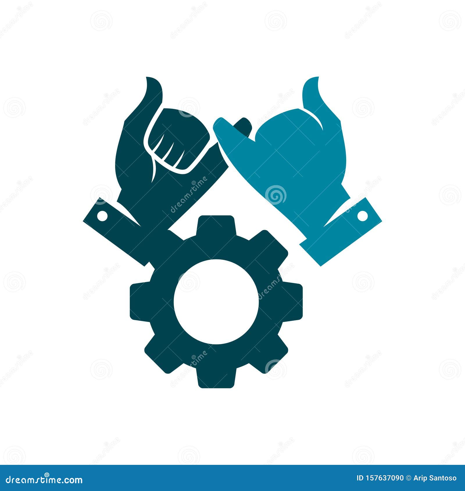 Commitment Teamwork Together Business Logo Illustration Vector Stock ...