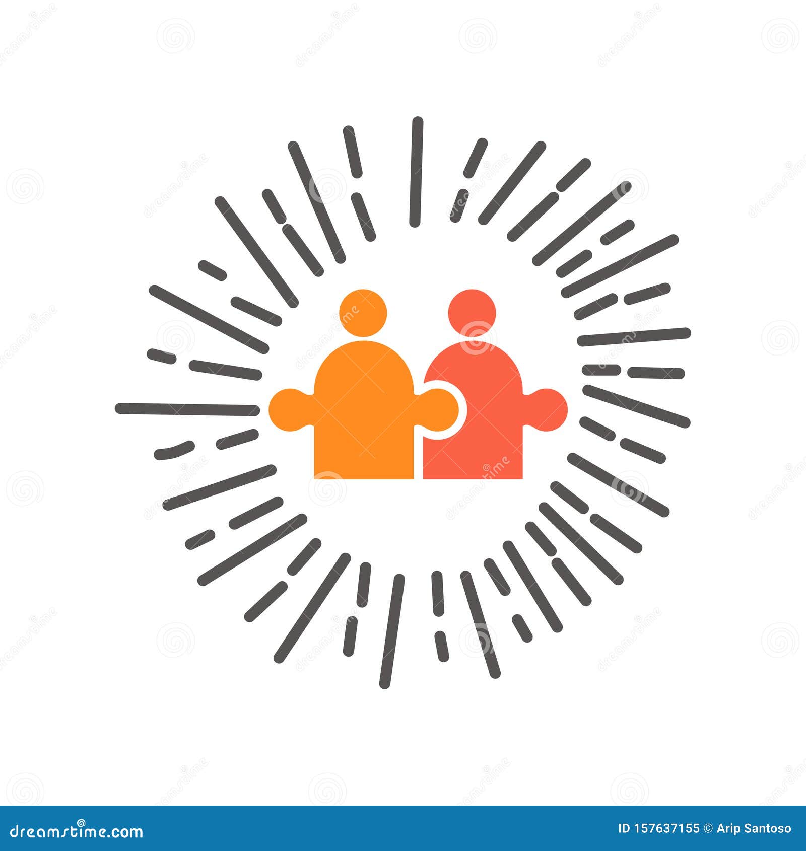 Commitment Teamwork Together Business Logo Illustration Vector Stock ...