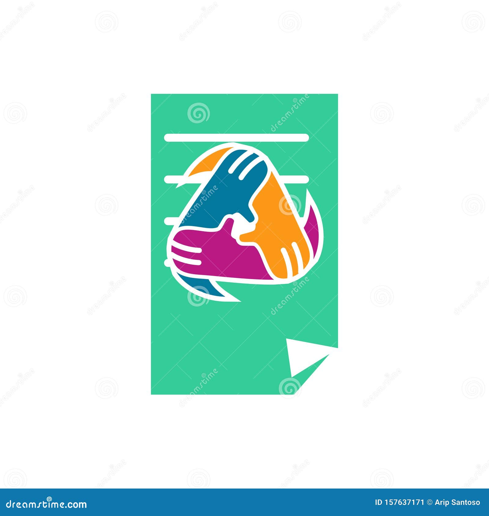 Commitment Teamwork Together Business Logo Illustration Vector Stock ...