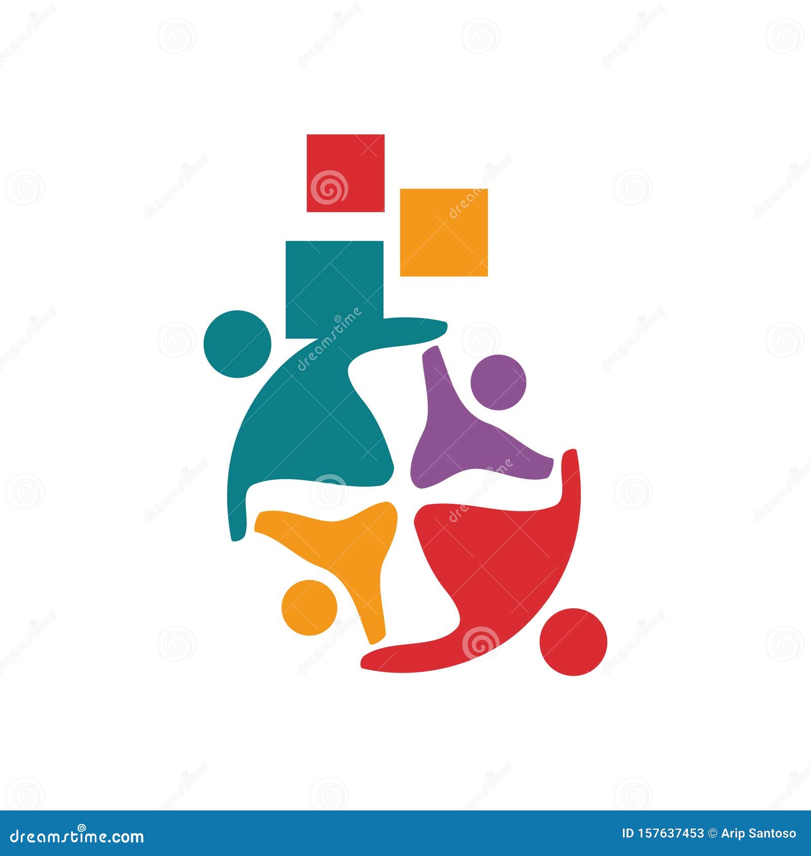Commitment Teamwork Together Business Logo Illustration Vector Stock ...