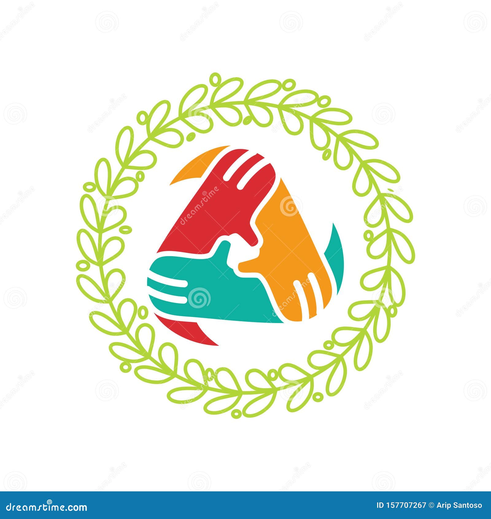 Commitment Teamwork Together Business Logo Illustration Vector Stock ...