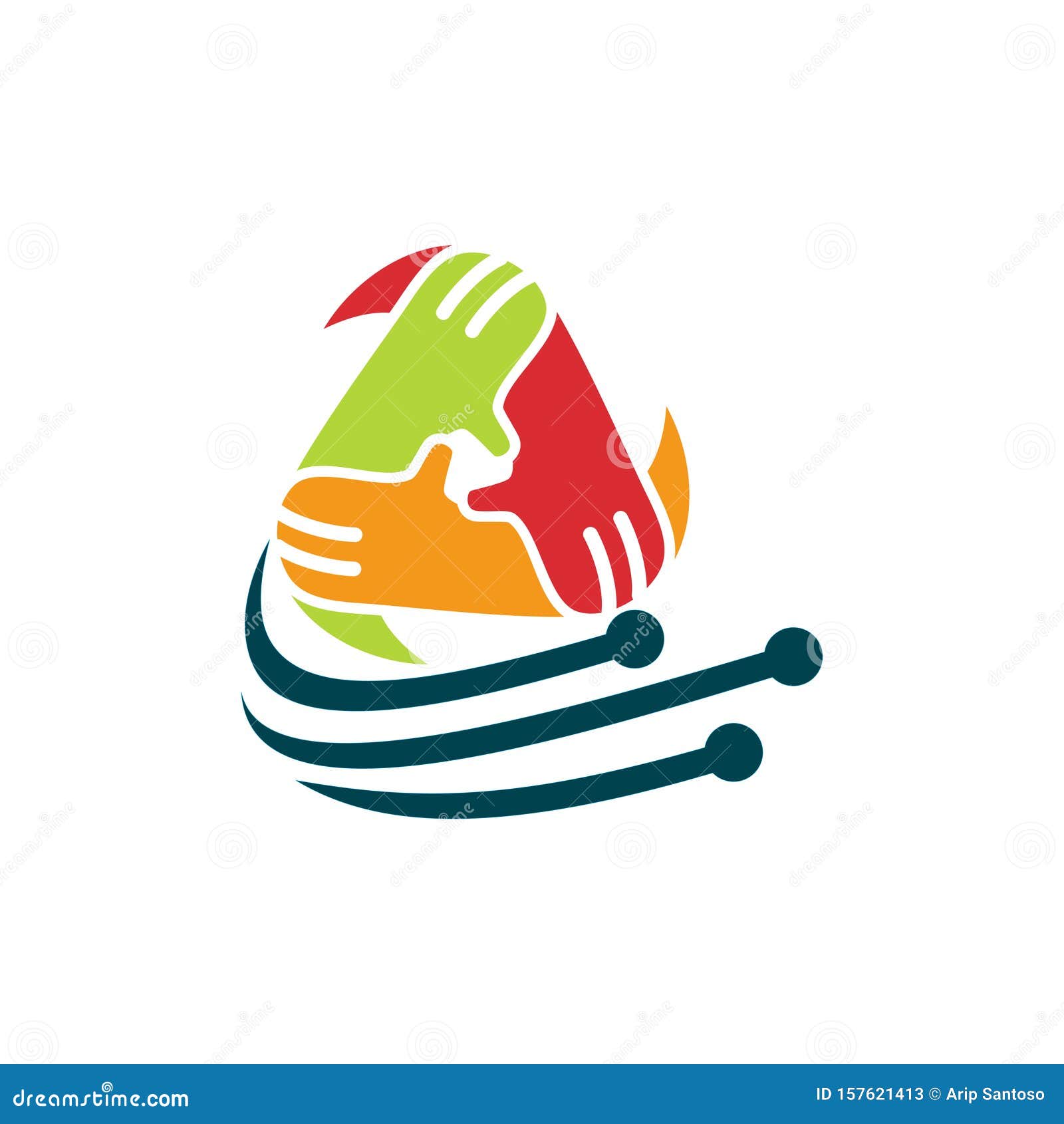 Commitment Teamwork Together Business Logo Illustration Vector Stock ...