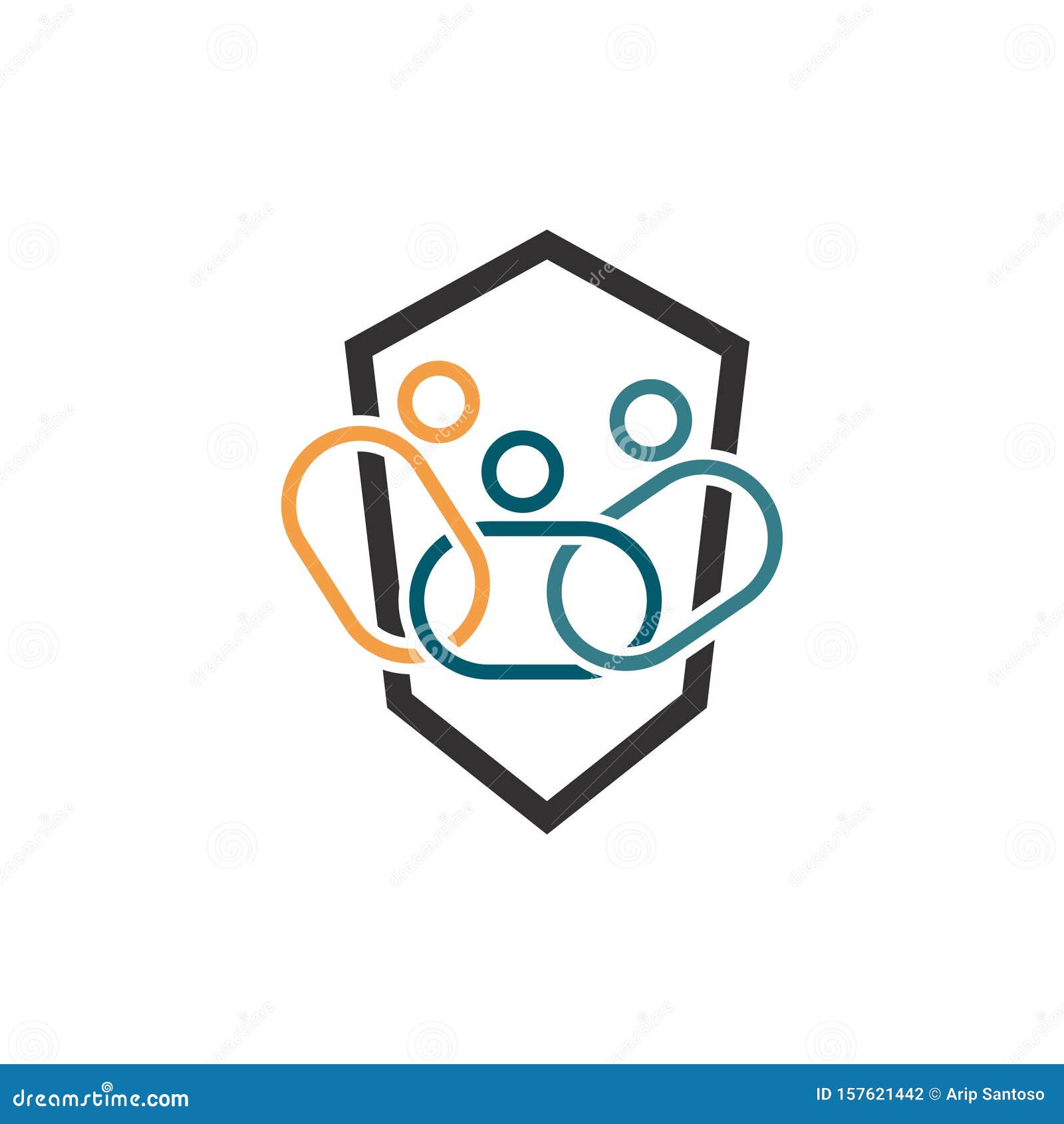 Commitment Teamwork Together Business Logo Illustration Vector Stock ...