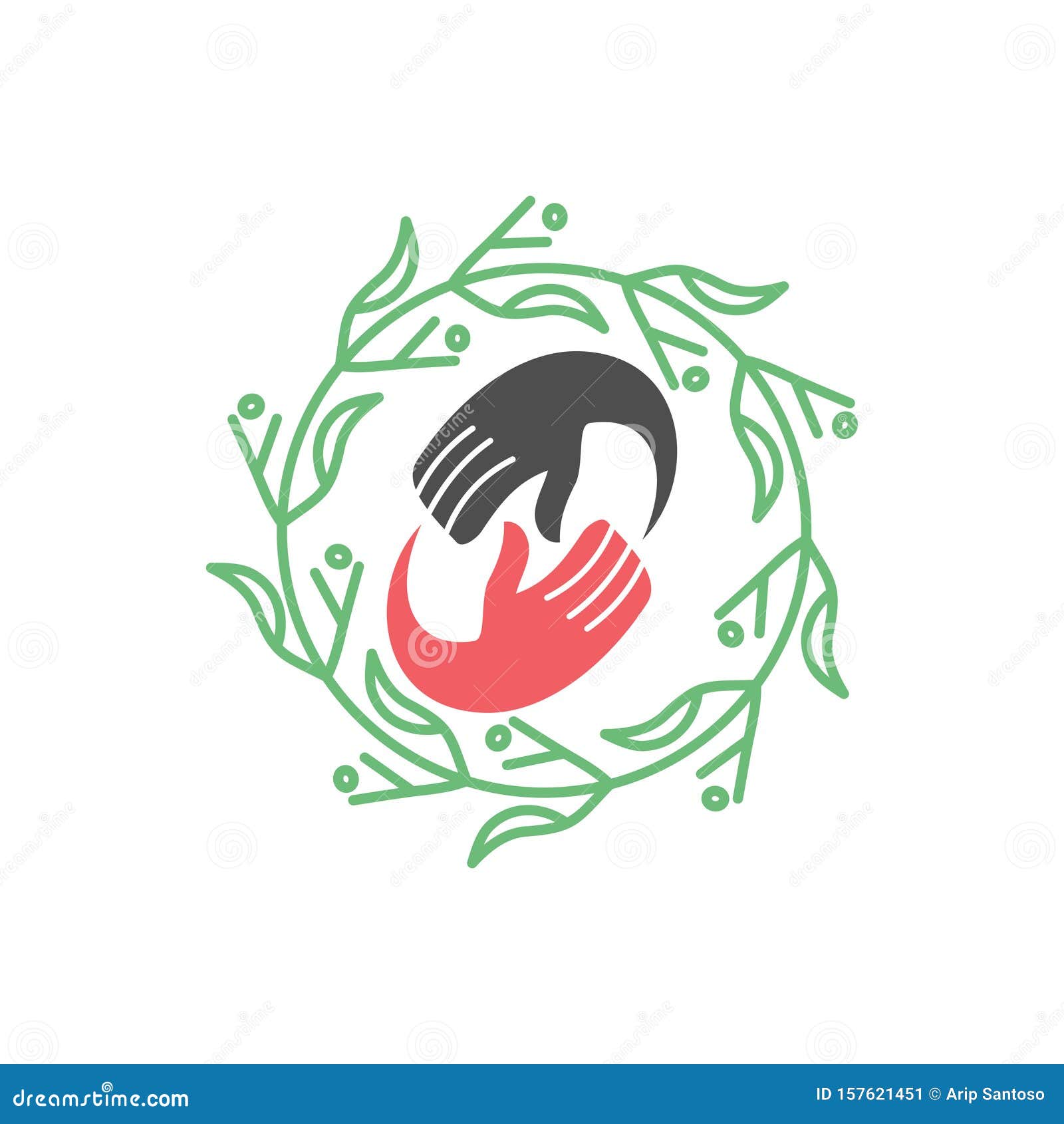 Commitment Teamwork Together Business Logo Illustration Vector Stock ...