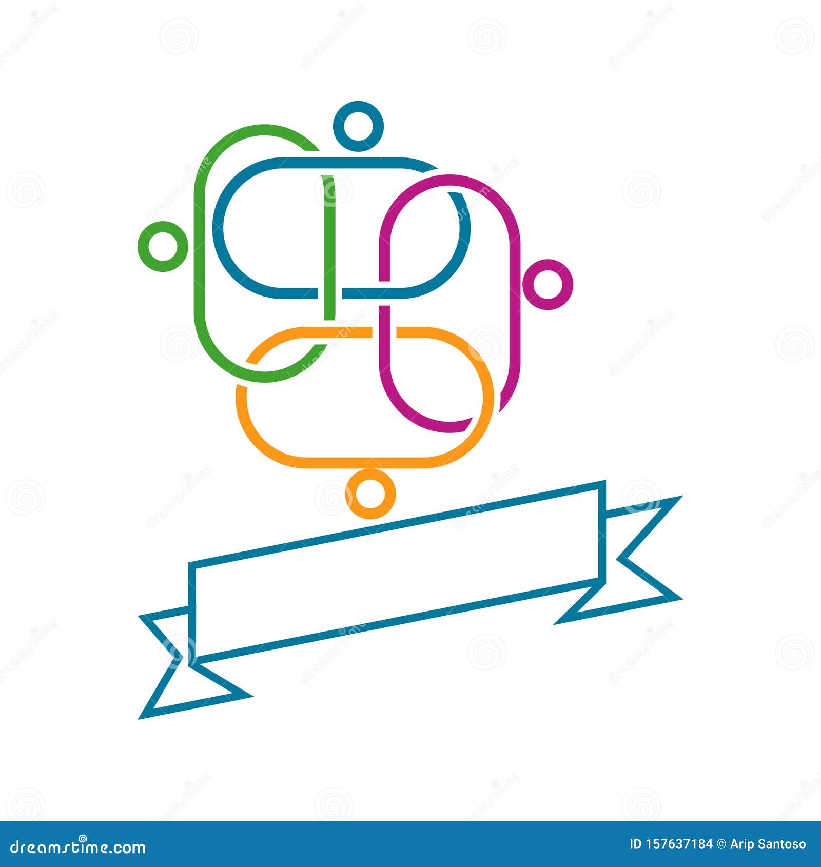 Commitment Teamwork Together Business Logo Illustration Vector Stock ...